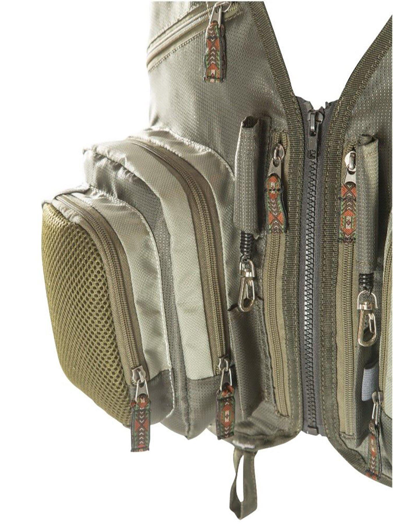 Snowbee Fly Fishing Vest Waistcoat - 2-Tone Sage Green | Very