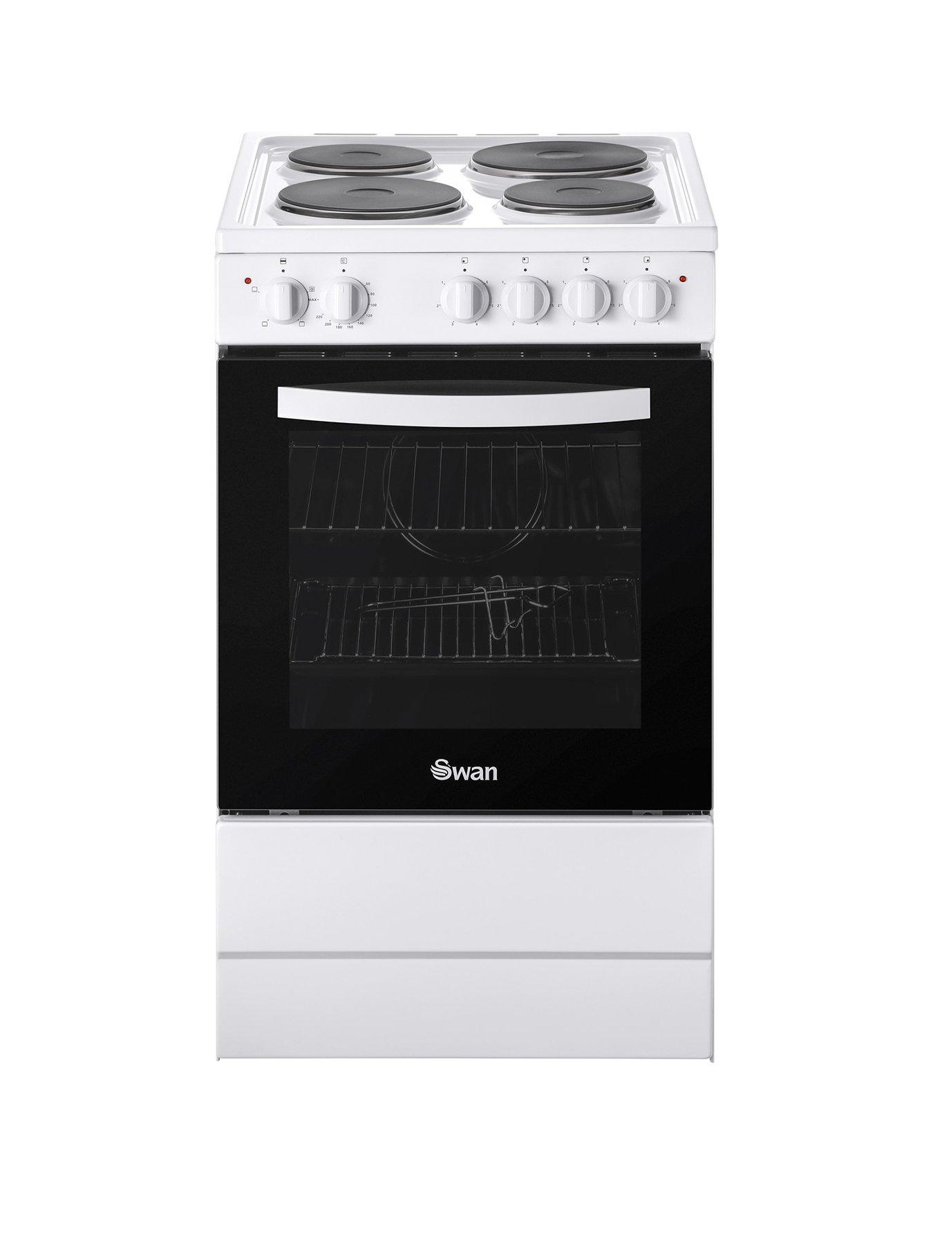 Swan SX16710W 50cm Wide Electric Solid Plate Cooker - White | Very