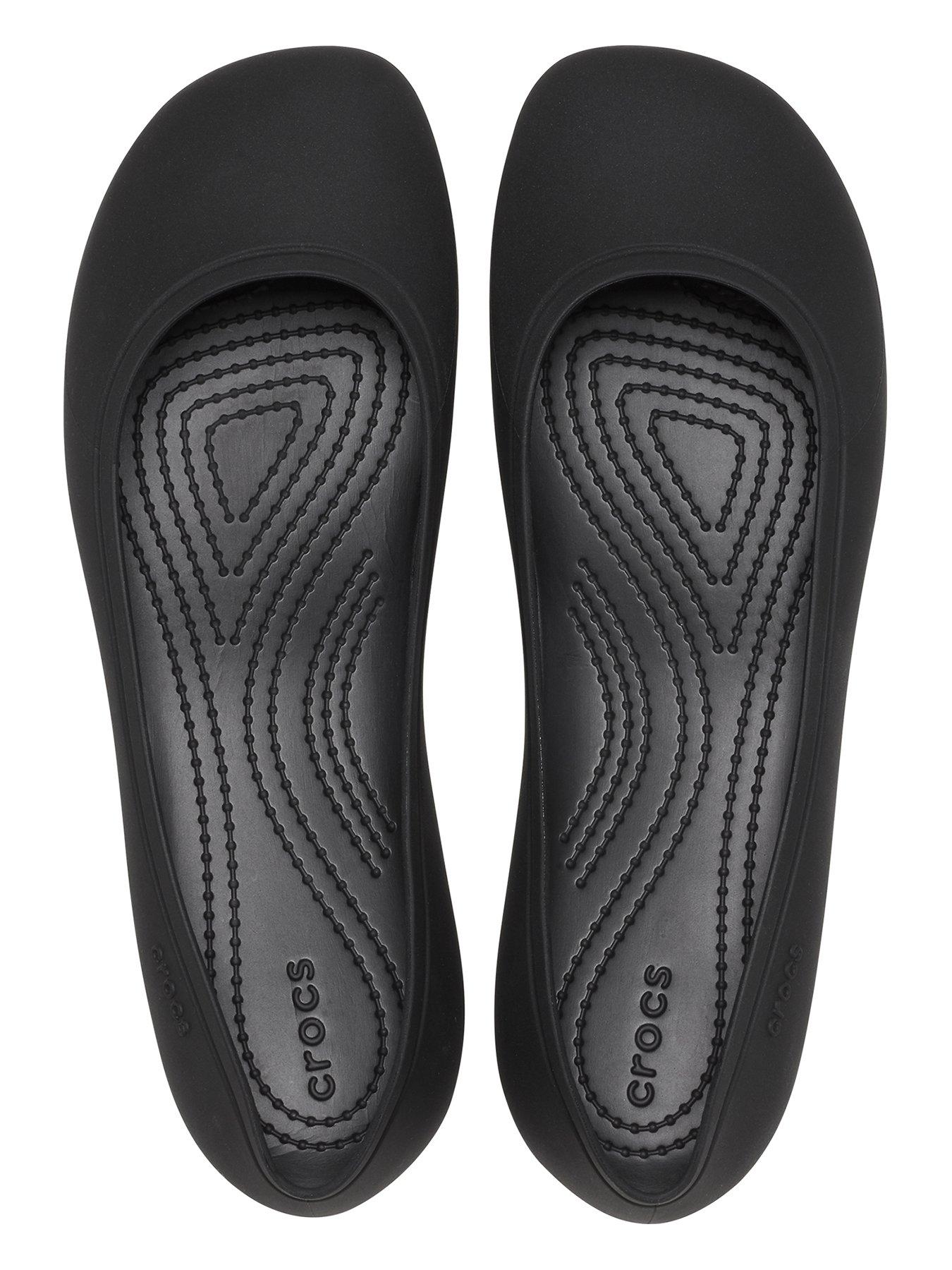 Crocs Brooklyn Flat Ballet Pump - Black | Very