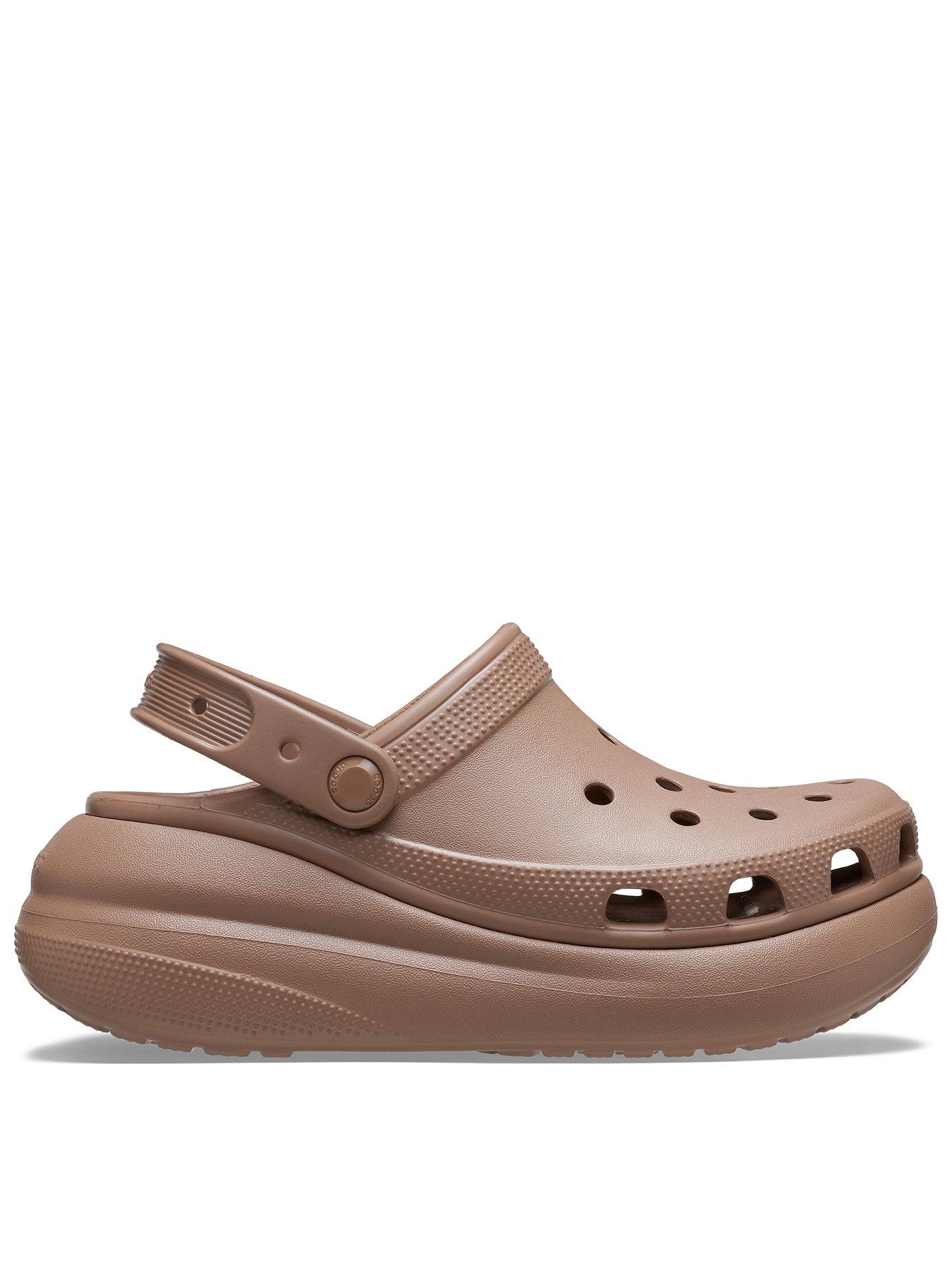 Crocs Crush Wedge Clog - Latte | Very.co.uk