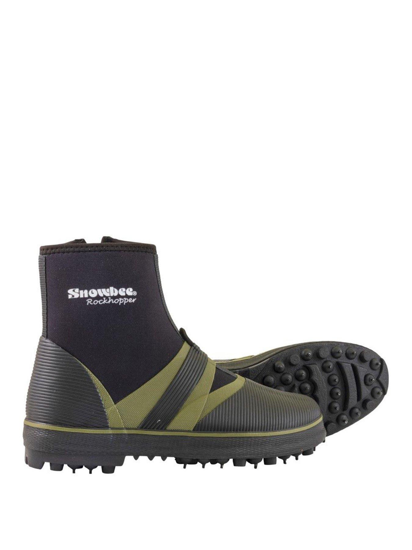 Snowbee Rockhopper Spike Sole Wading Boots - Black/Green | Very
