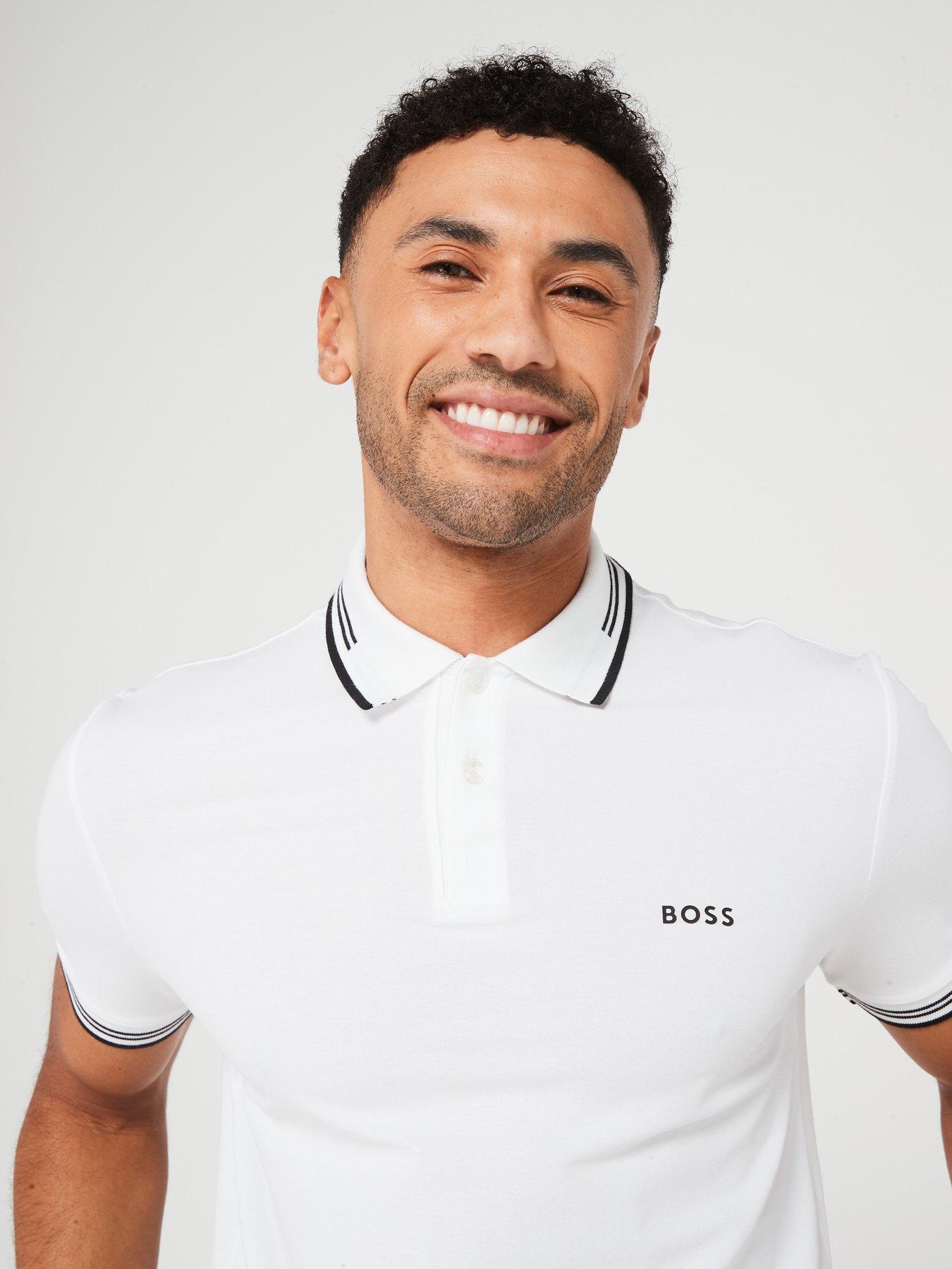 BOSS Paul Logo Polo Shirt - White | Very