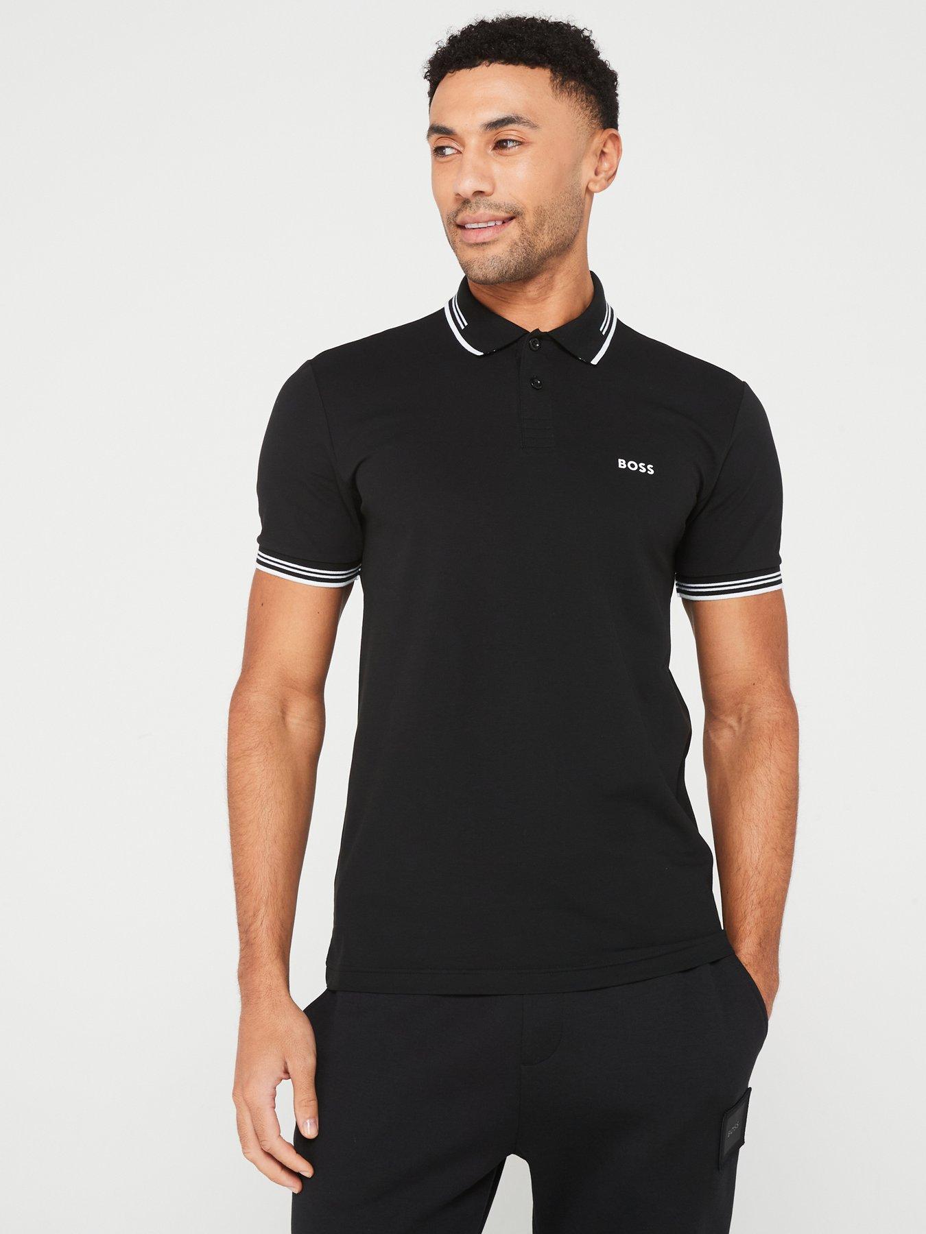 BOSS Paul Logo Polo Shirt - Black | Very