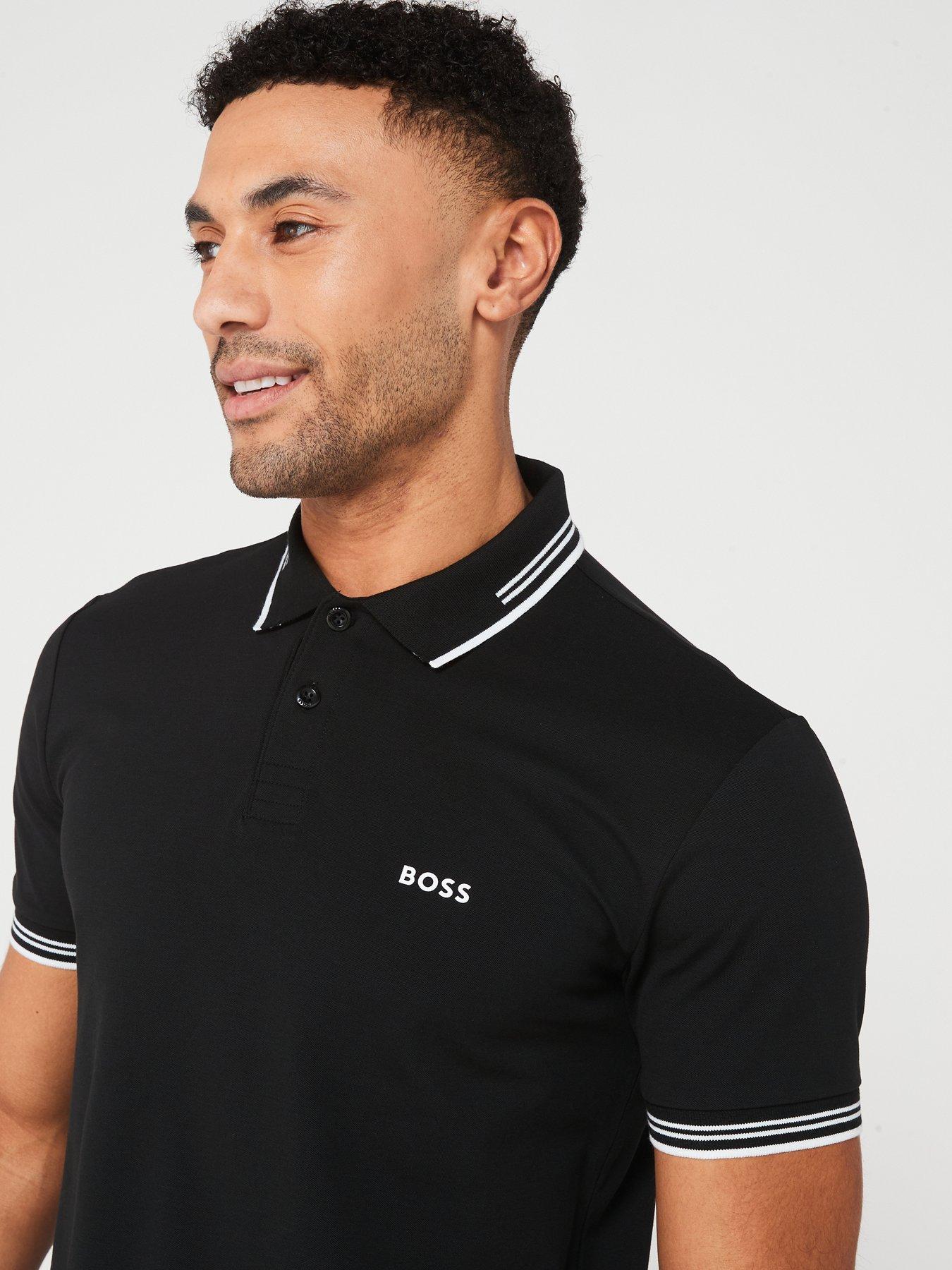BOSS Paul Logo Polo Shirt - Black | Very