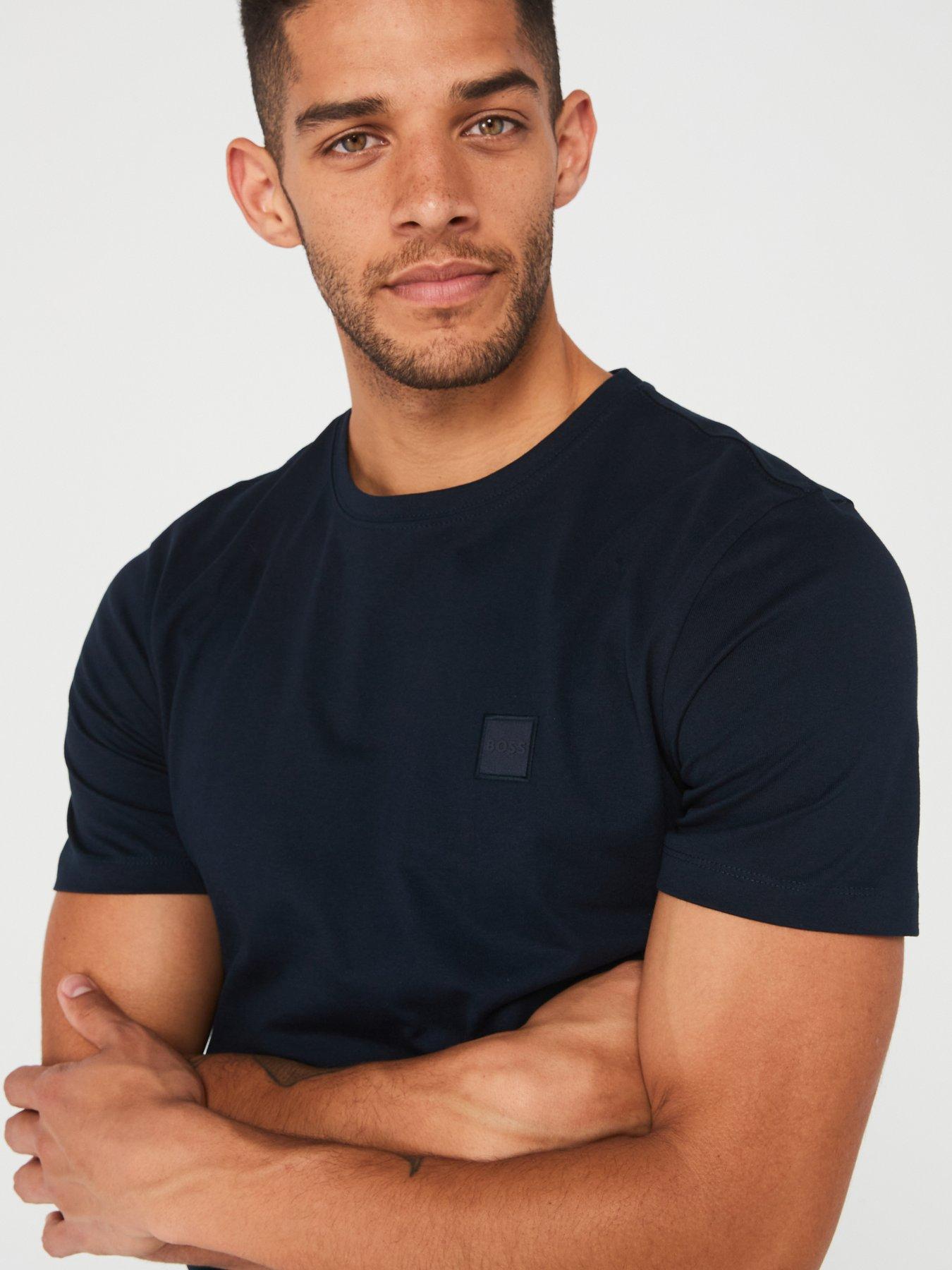 Boss Tales Relaxed Fit T Shirt Dark Blue Very
