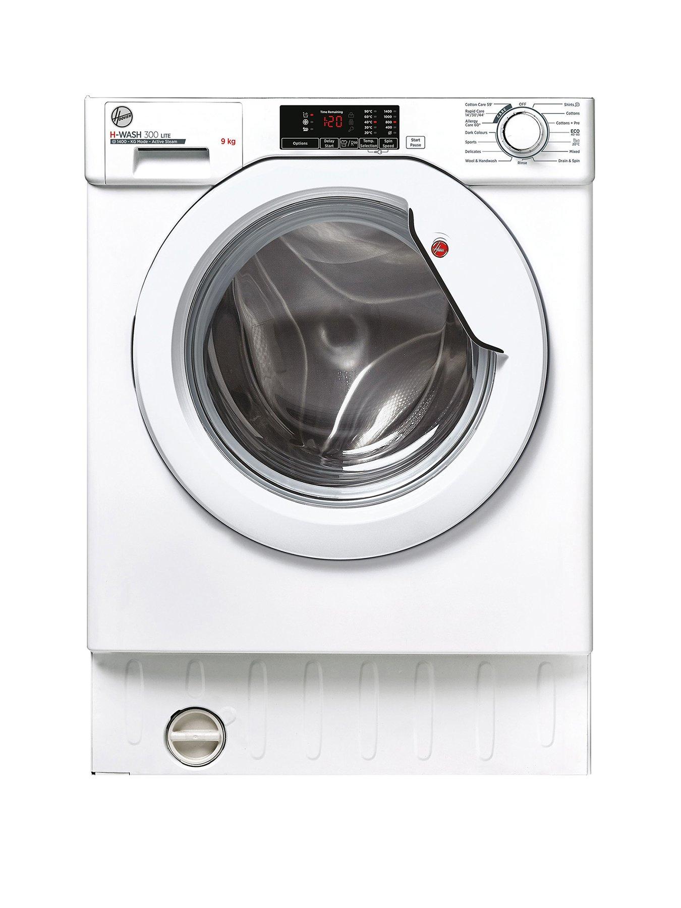 Hoover H-Wash 300 HBWS 49D1W4-80 Integrated 9kg Load, 1400 Spin Washing ...