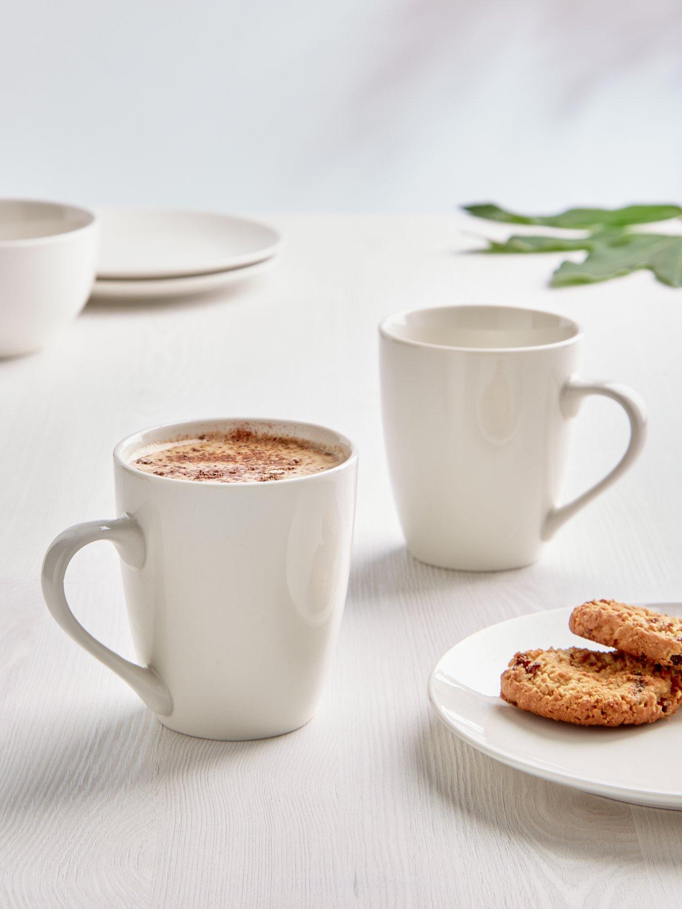 The Very Collection Vienne Set of 4 Mugs in White | Very