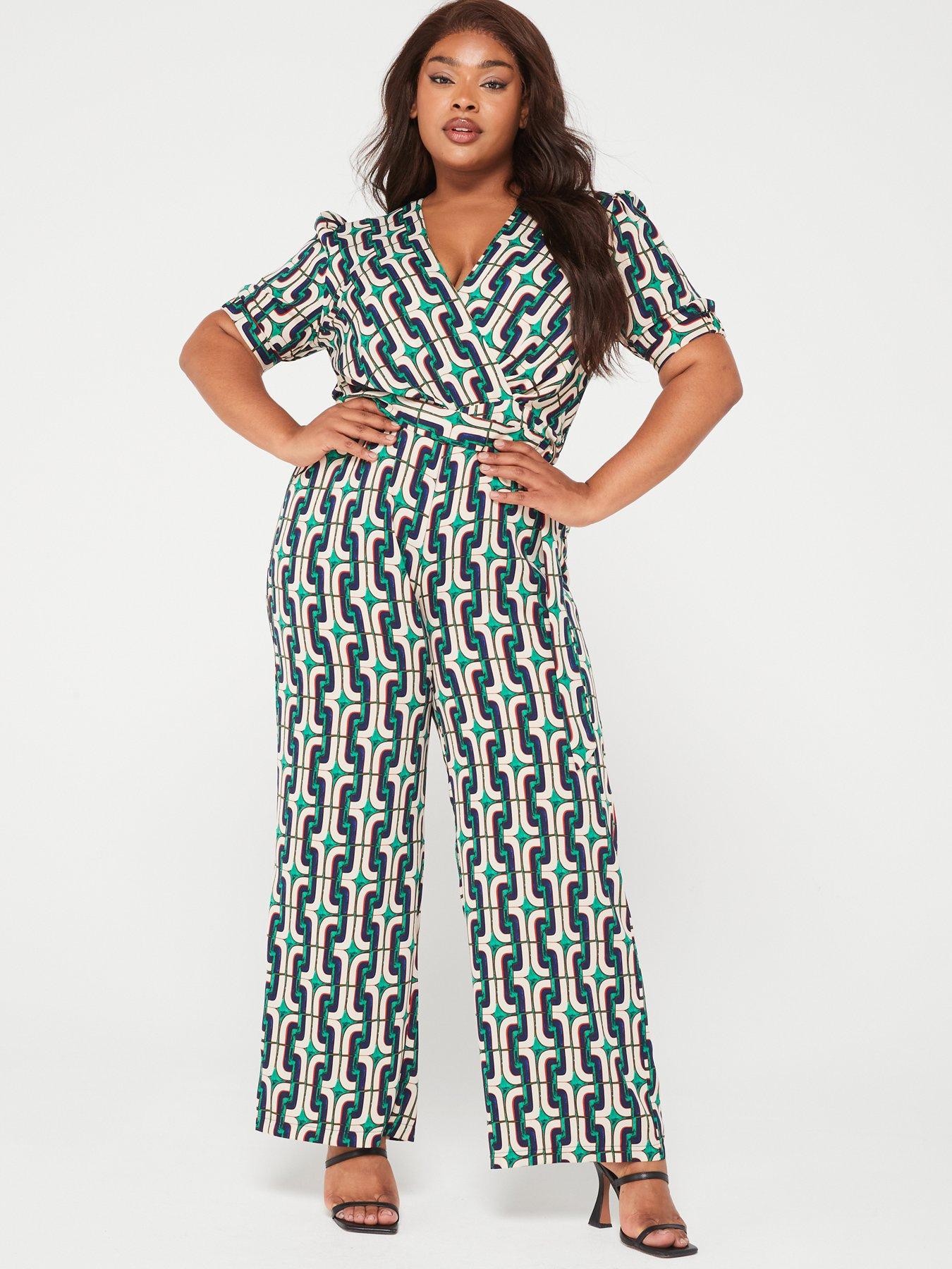AX PARIS CURVE Printed Jumpsuit - Multi | Very