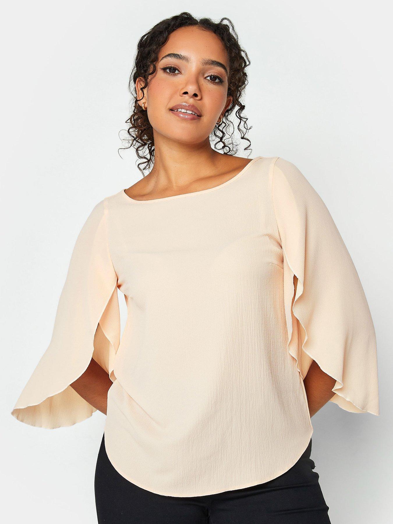 M&Co Double Frill Sleeve Top - Pink | Very