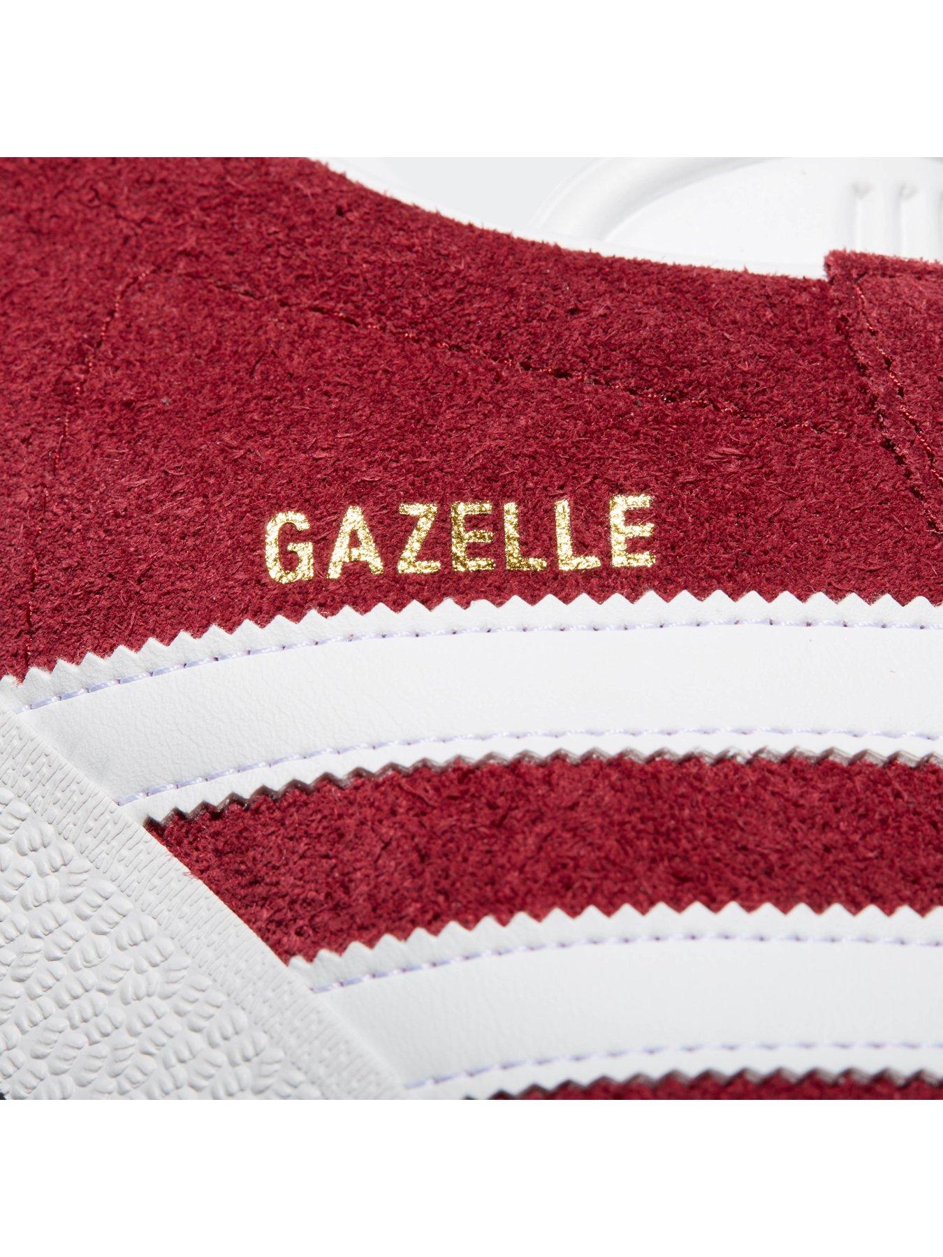 adidas Originals Mens Gazelle Trainers - Dark Red | Very