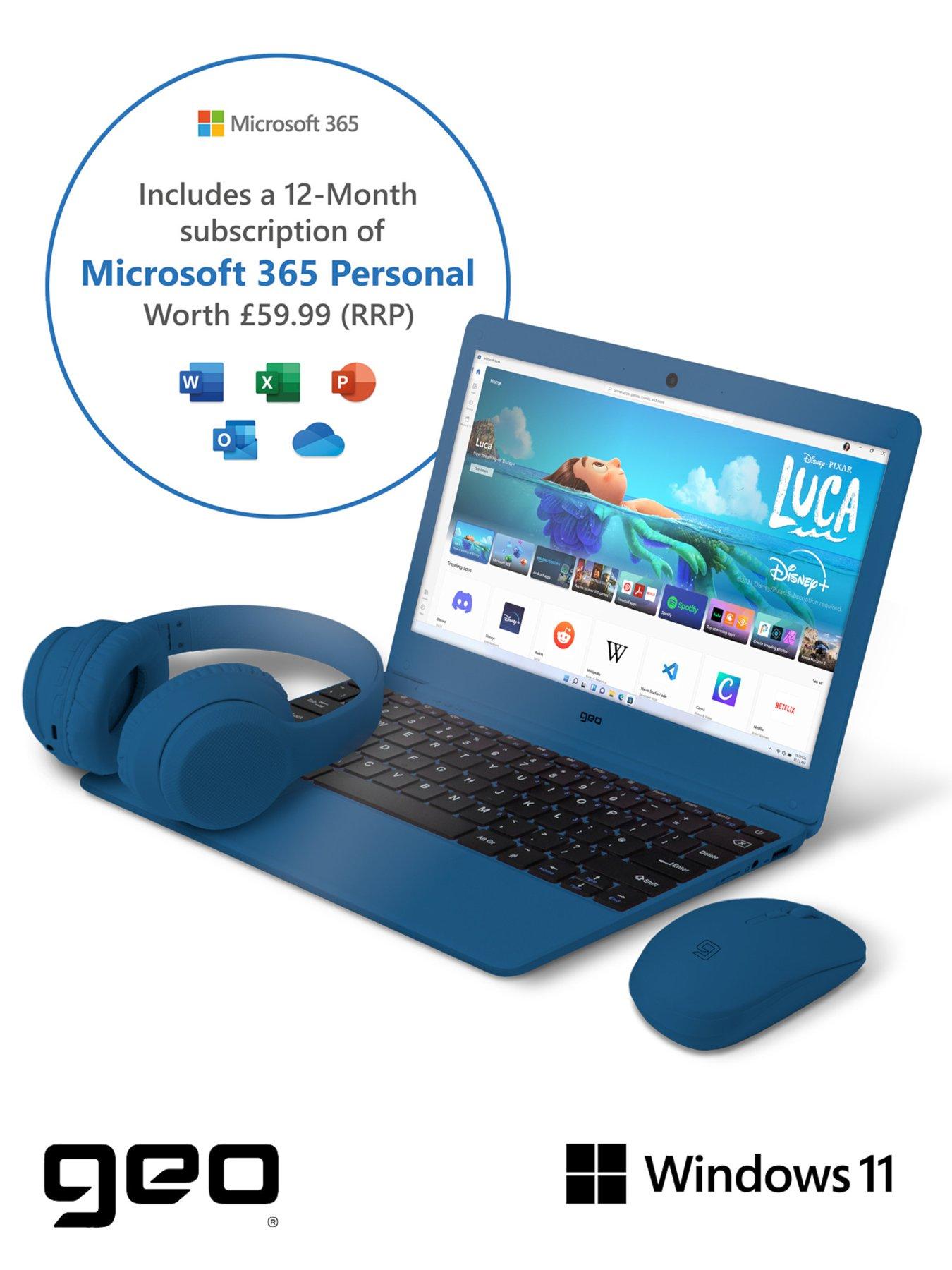 Geo Geobook 11 Laptop - 11.6in HD, 4GB RAM, 128GB Storage, Windows 11 ...