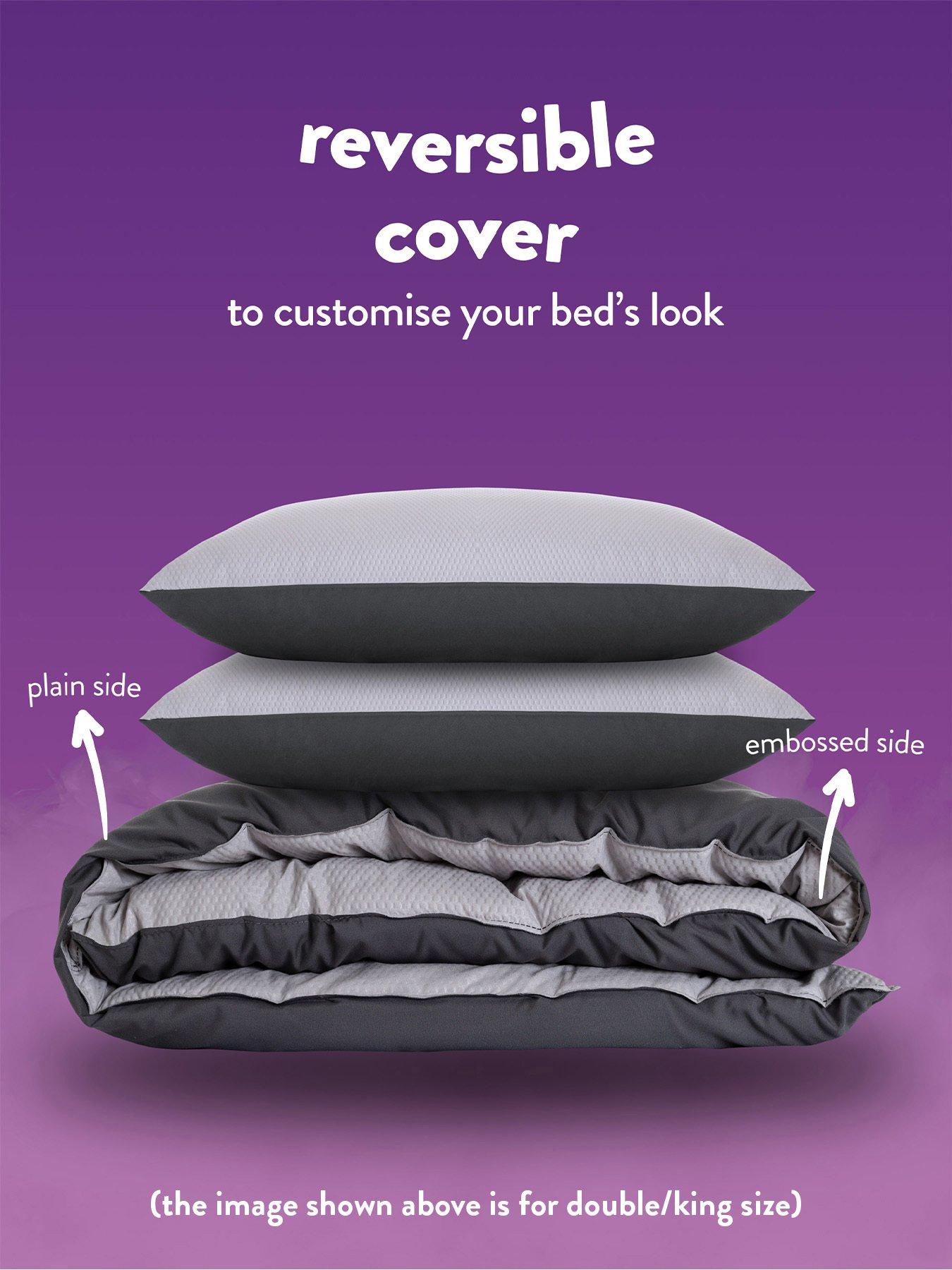 Slumberdown Coverless Comfort Waffle 10.5 Tog Bedding Bundle - Grey ...