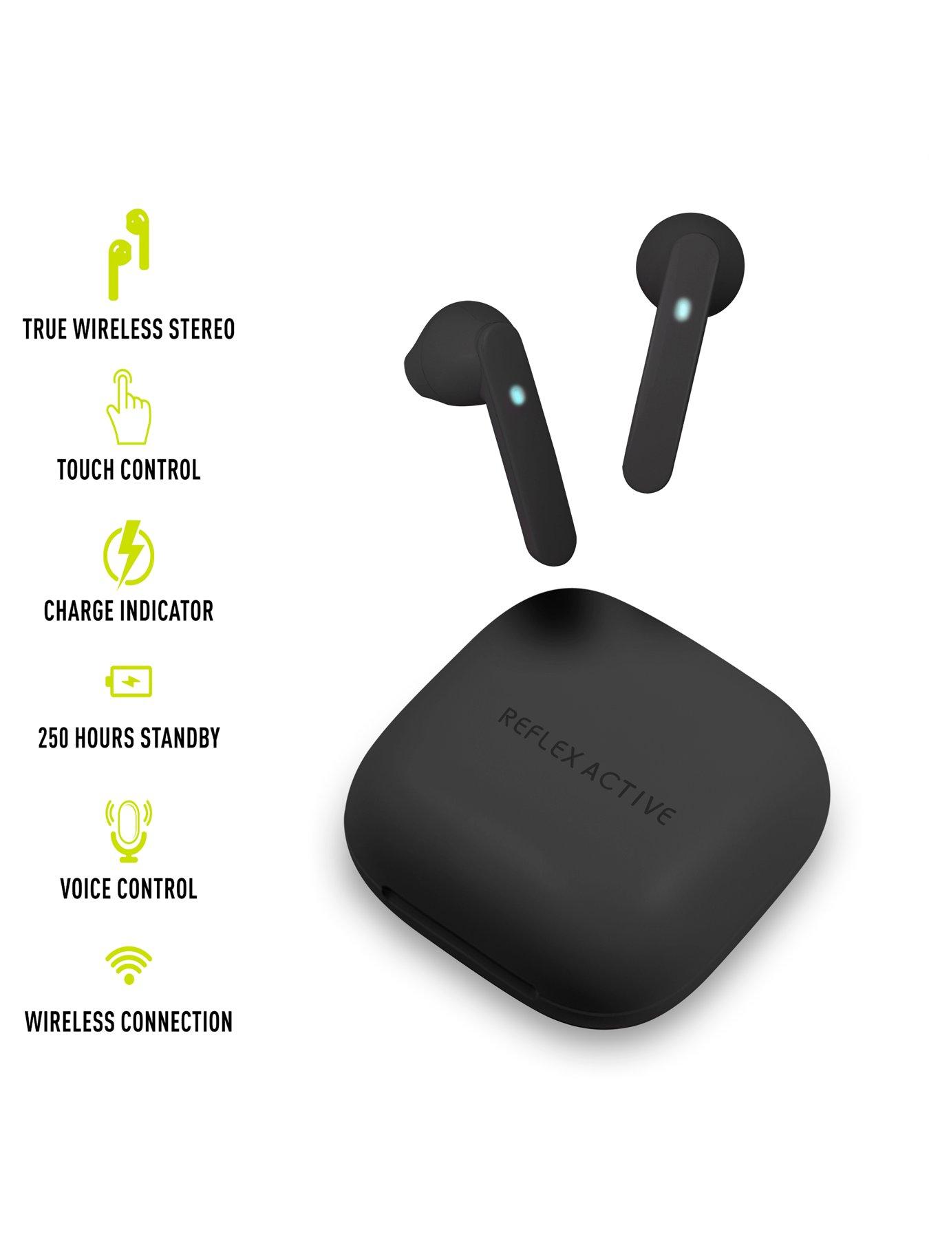 Reflex Active Series 17 Black Strap Smart Watch and True Wireless Sound ...