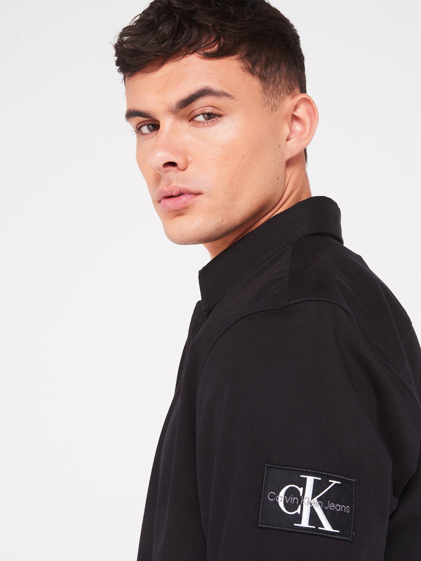 Calvin Klein Jeans Monologo Badge Shirt Black Uk