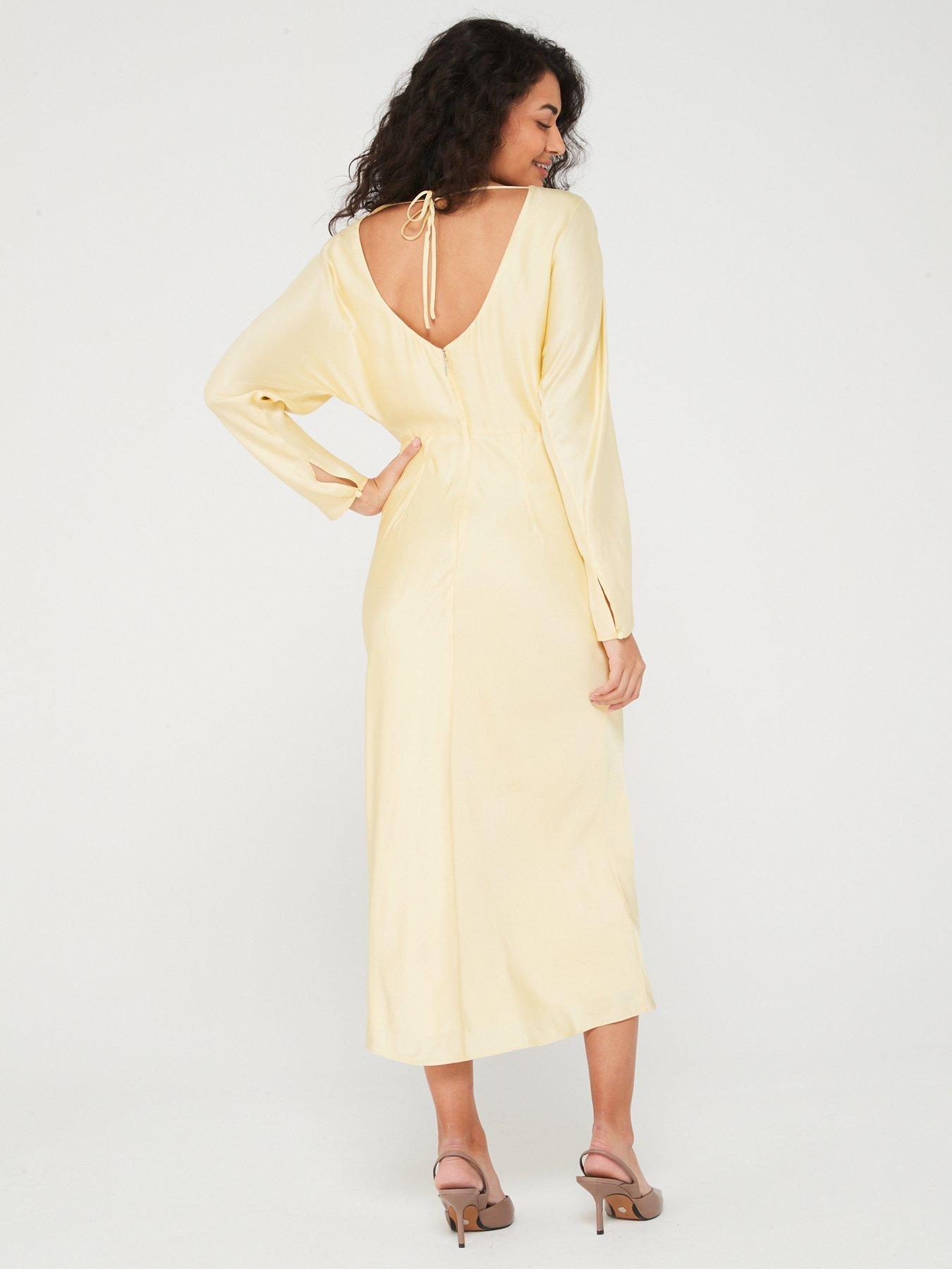 Calvin Klein Open Back Dress - Yellow | Very