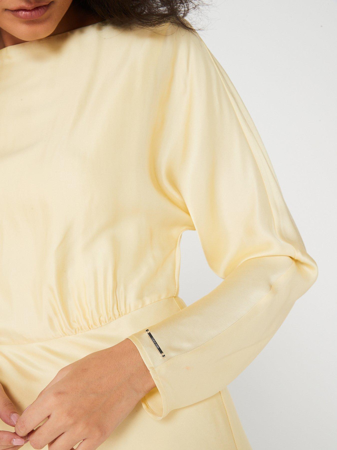 Calvin Klein Open Back Dress - Yellow | Very