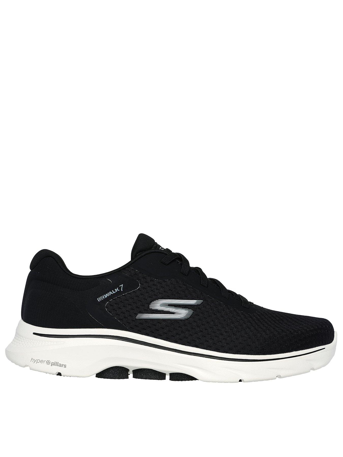 Skechers Go Walk 7 Hyper Pillars Bungee Trainers - Black | Very