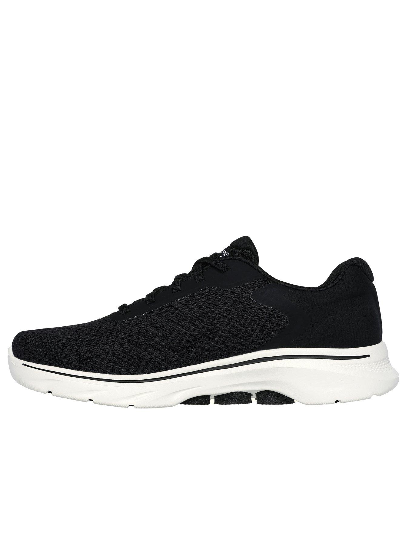 Skechers Go Walk 7 Hyper Pillars Bungee Trainers - Black | Very.co.uk