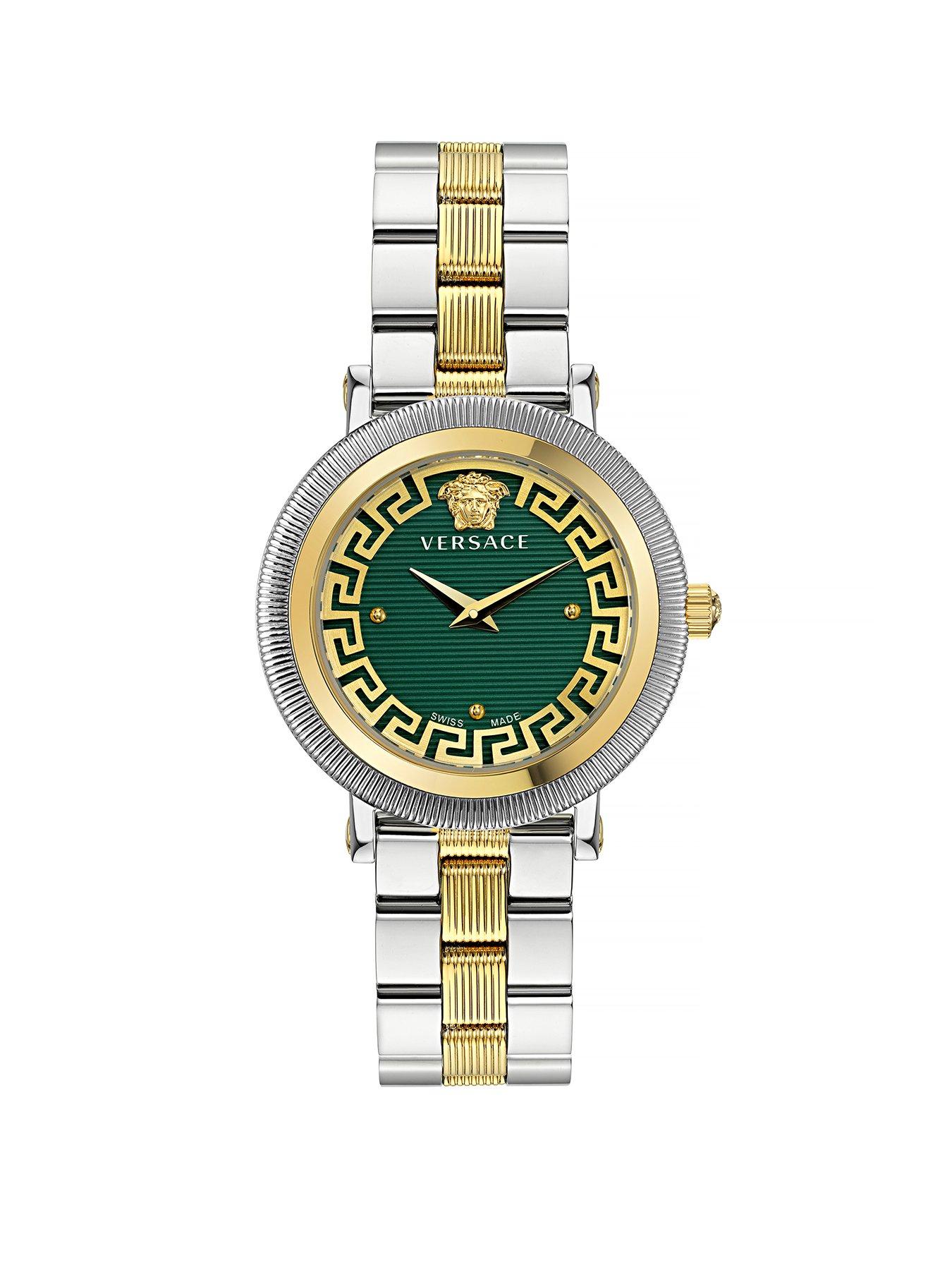 VERSACE Greca Flourish Green Dial Ladies Watch | Very