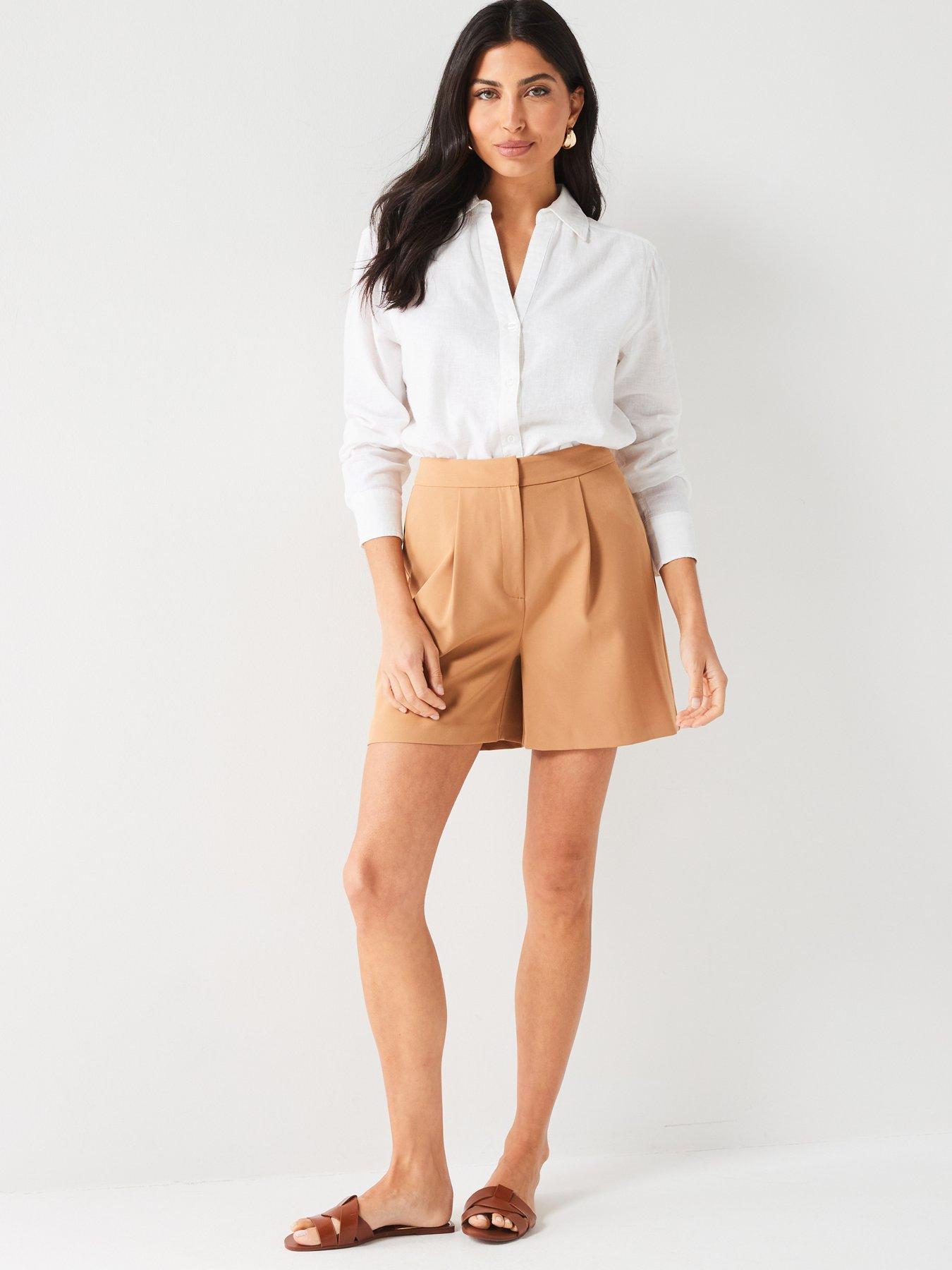 V by Very Relaxed Tailored Short - Beige | Very.co.uk