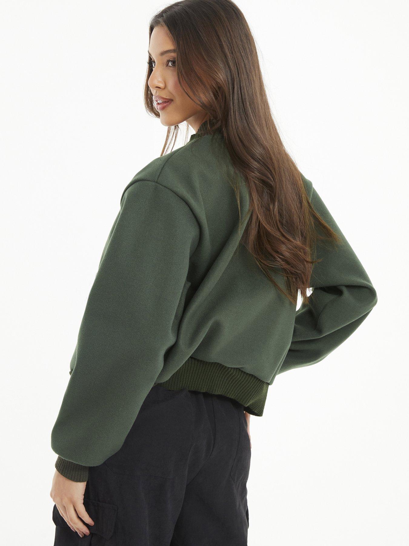 Quiz Khaki Bomber Jacket | Very