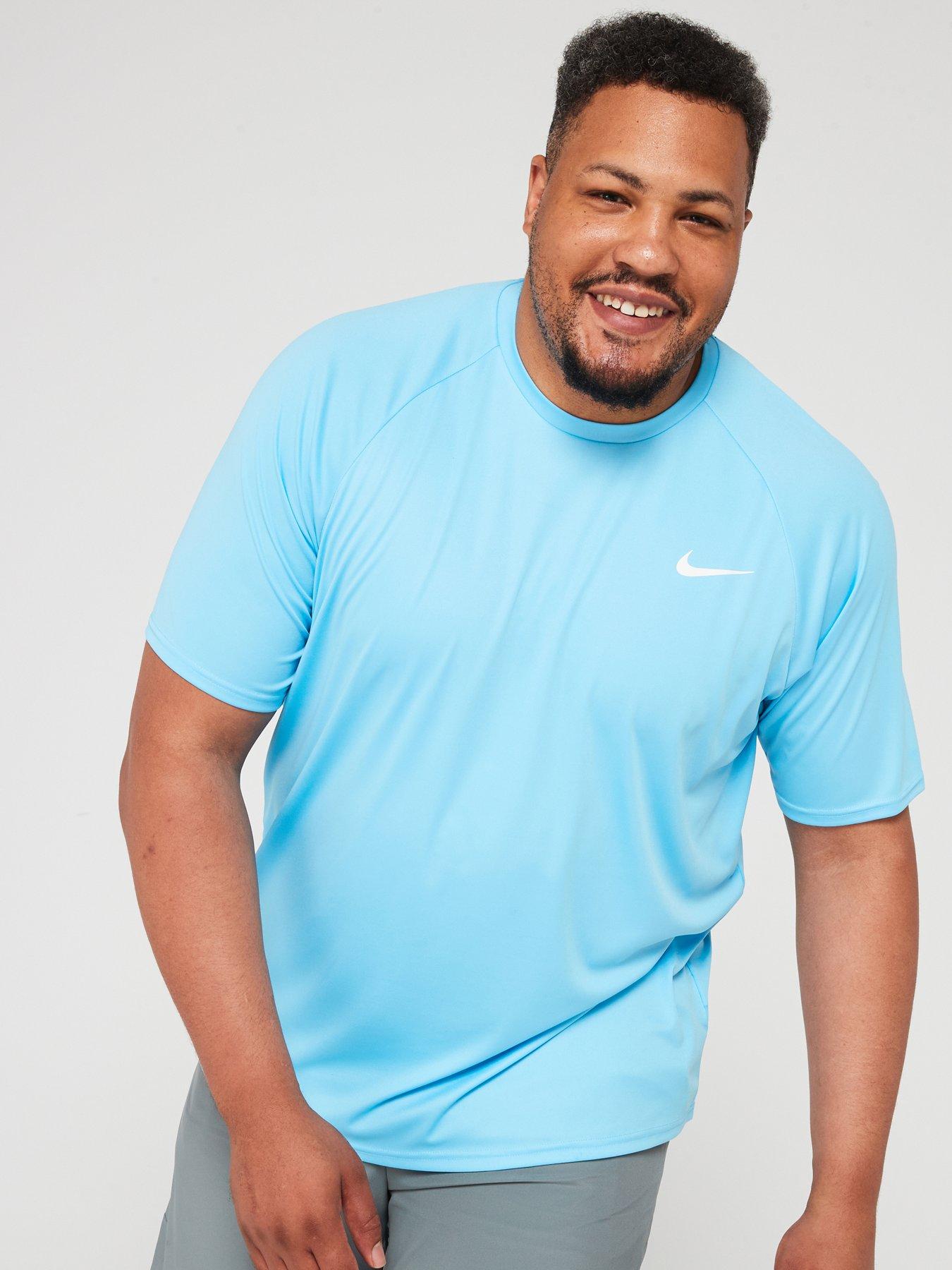 Nike Men's Essential Hydro Short Sleeve Hydroguard Plus- Blue | Very.co.uk