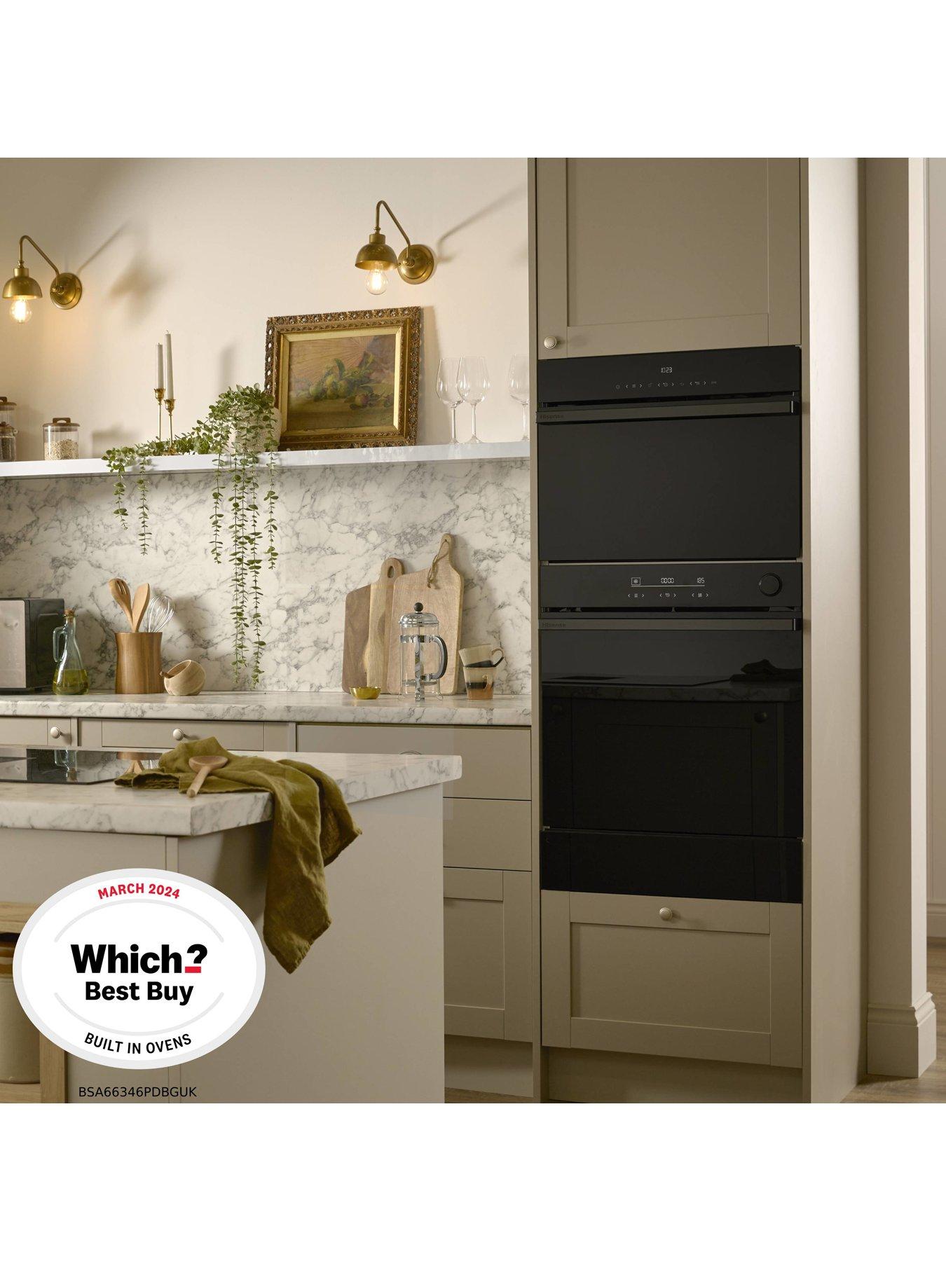 Hisense Hi6 BlackLine BSA66346PDBGUK Built-In Electric Pyrolytic Steam ...