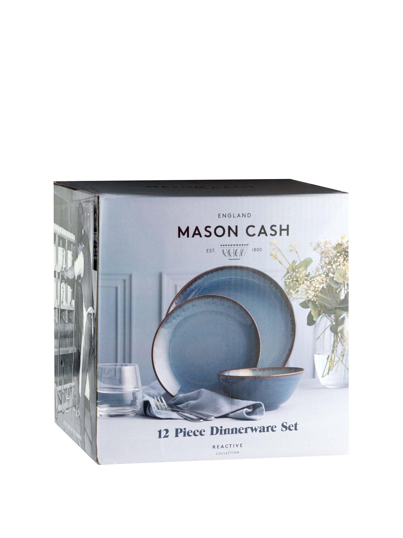 Mason Cash Reactive 12-Piece Dinner Set – Blue | very.co.uk