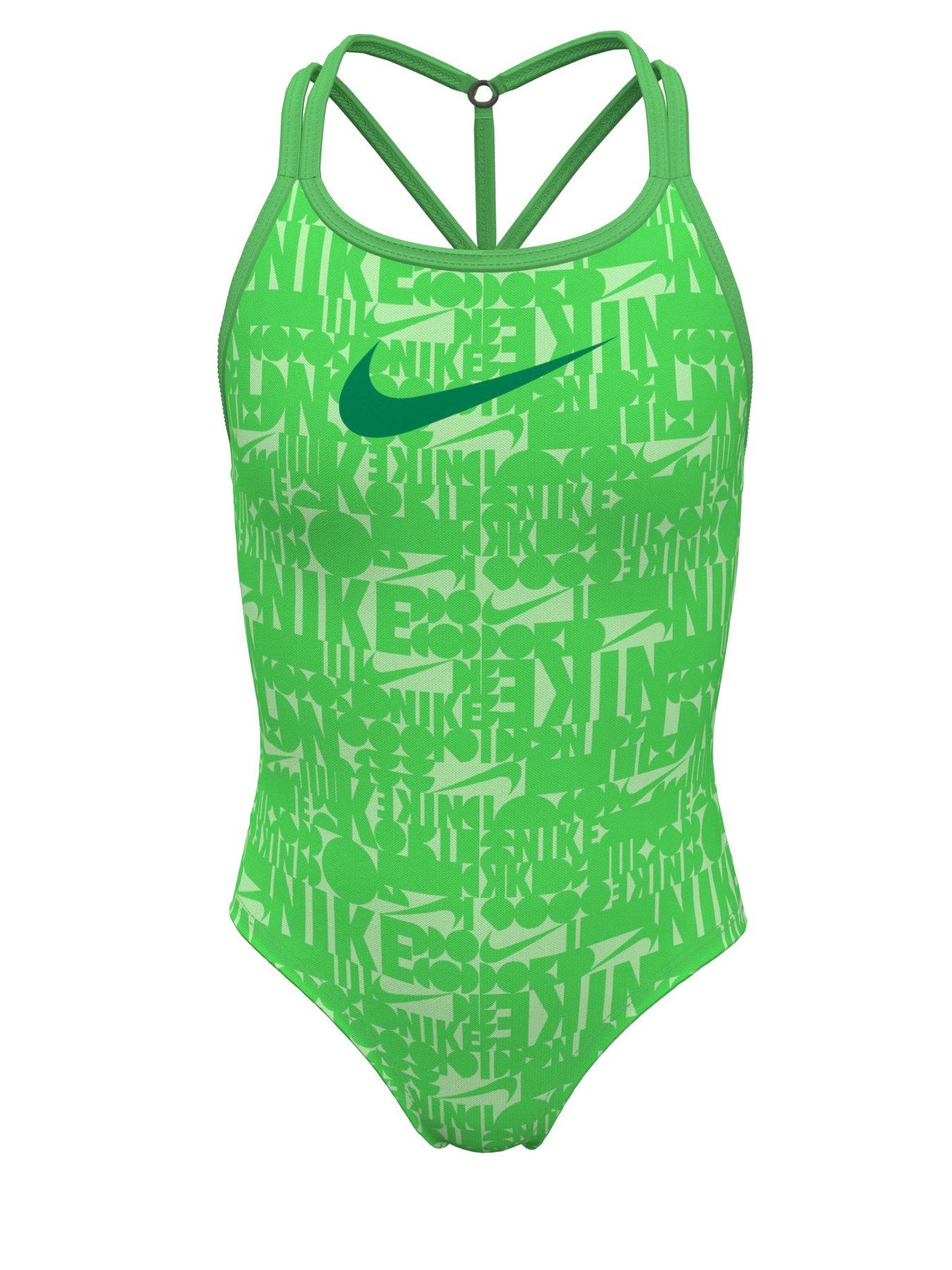 Nike Retro Flow Girl's T-crossback One Piece-green | Very.co.uk
