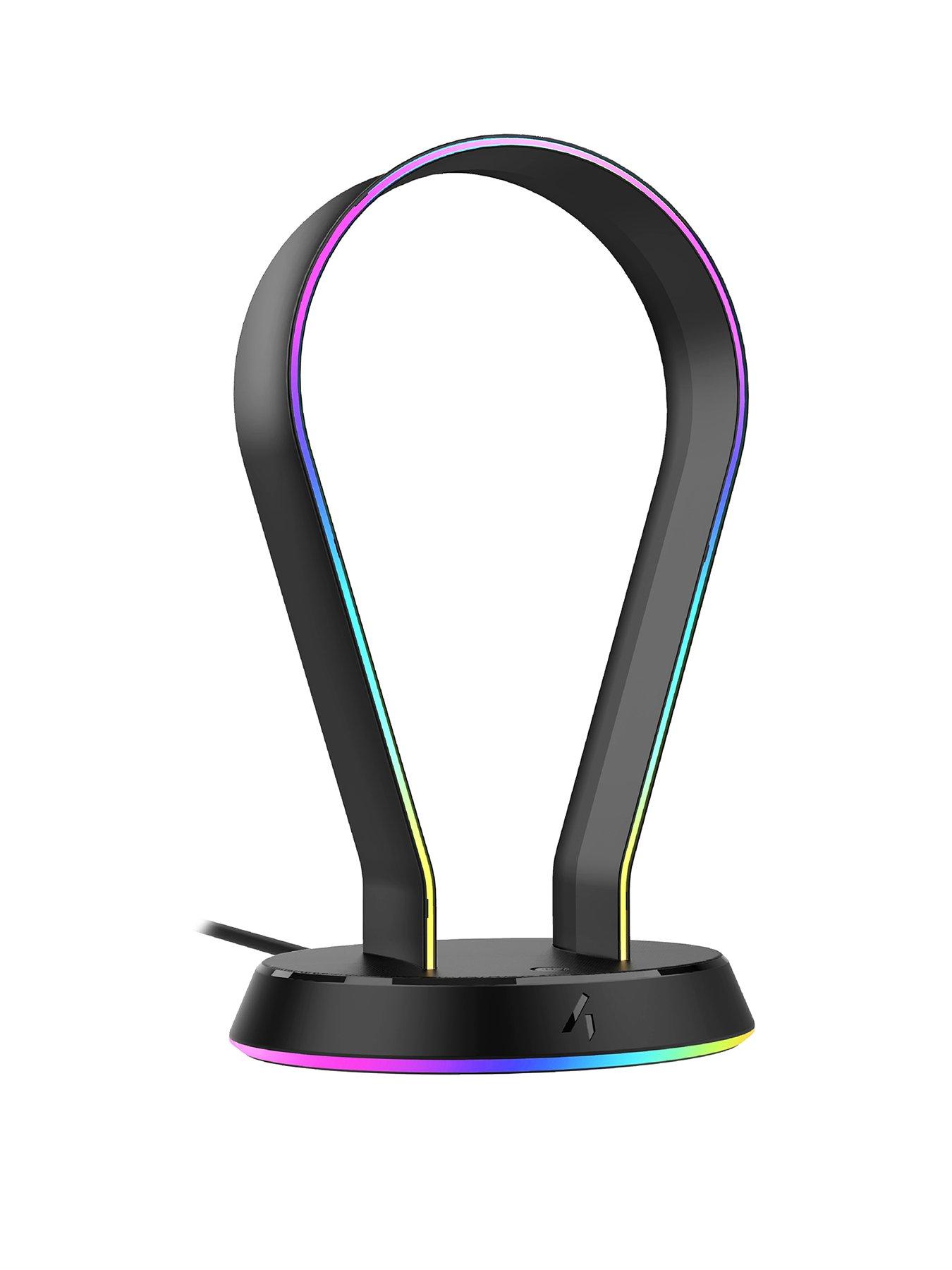 Stealth LED Light Up Gaming Headset Stand with 2x USB ports | Very