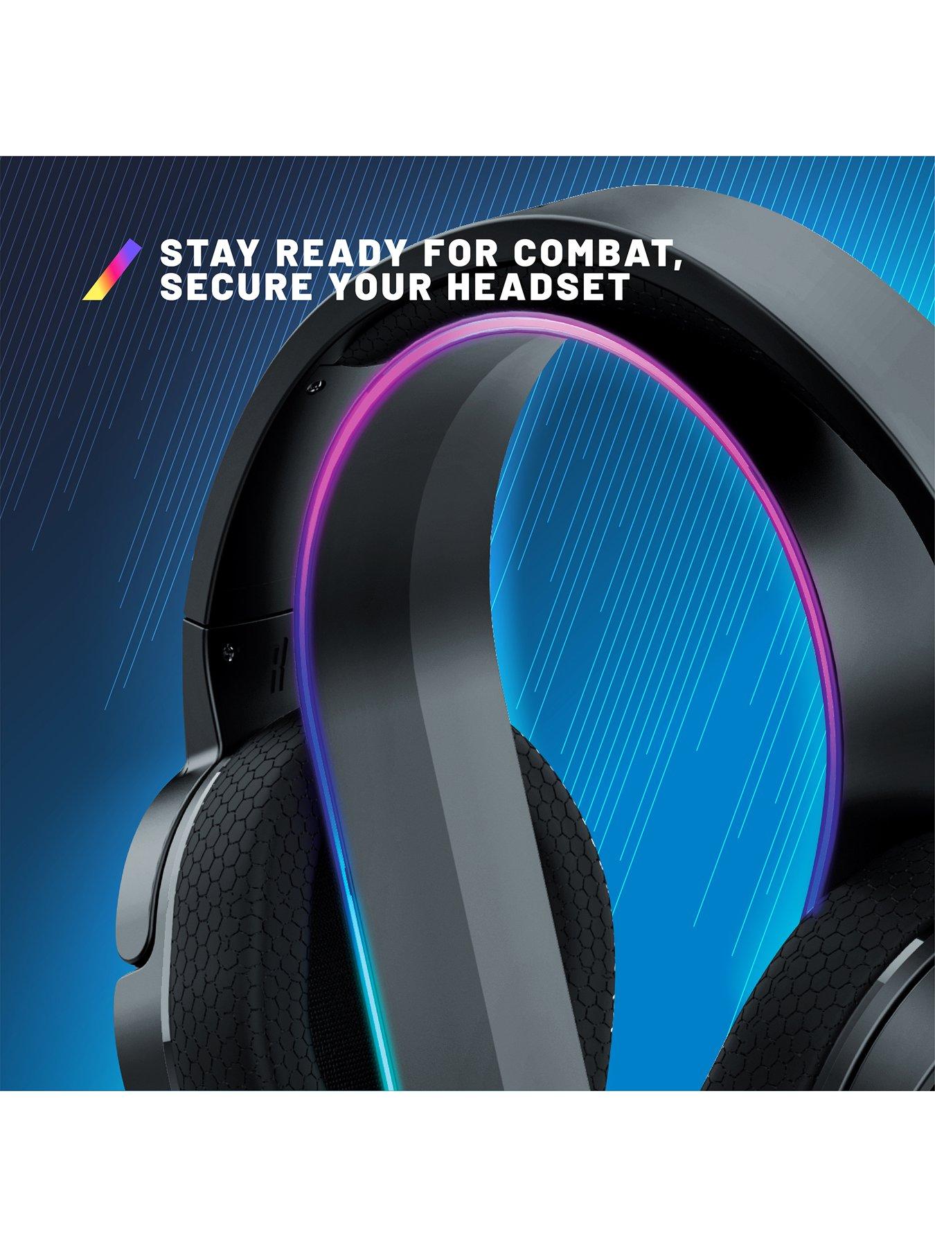 Stealth LED Light Up Gaming Headset Stand with 2x USB ports | Very