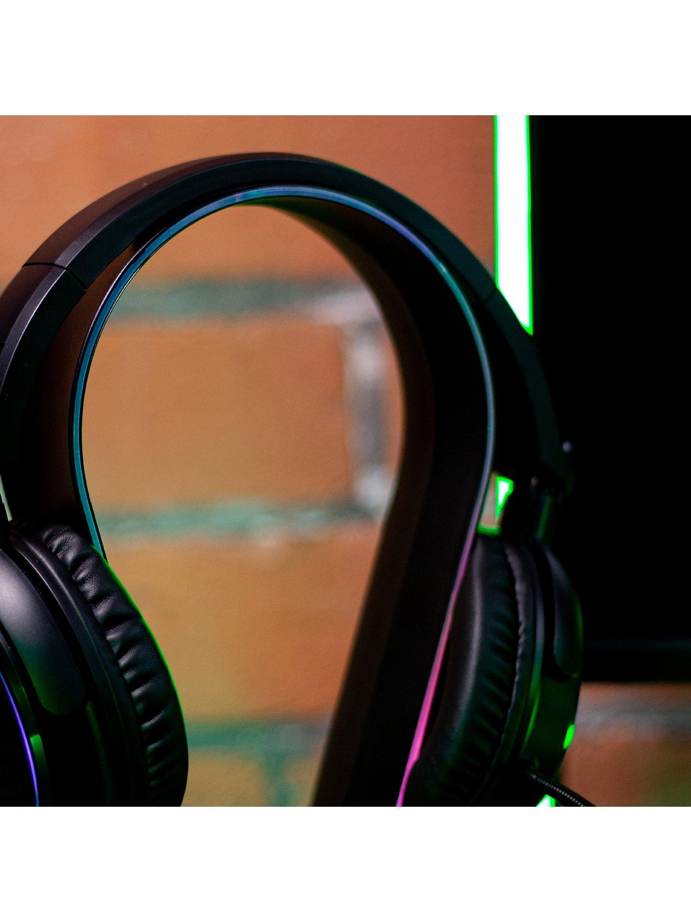 Stealth LED Light Up Gaming Headset Stand with 2x USB ports | Very