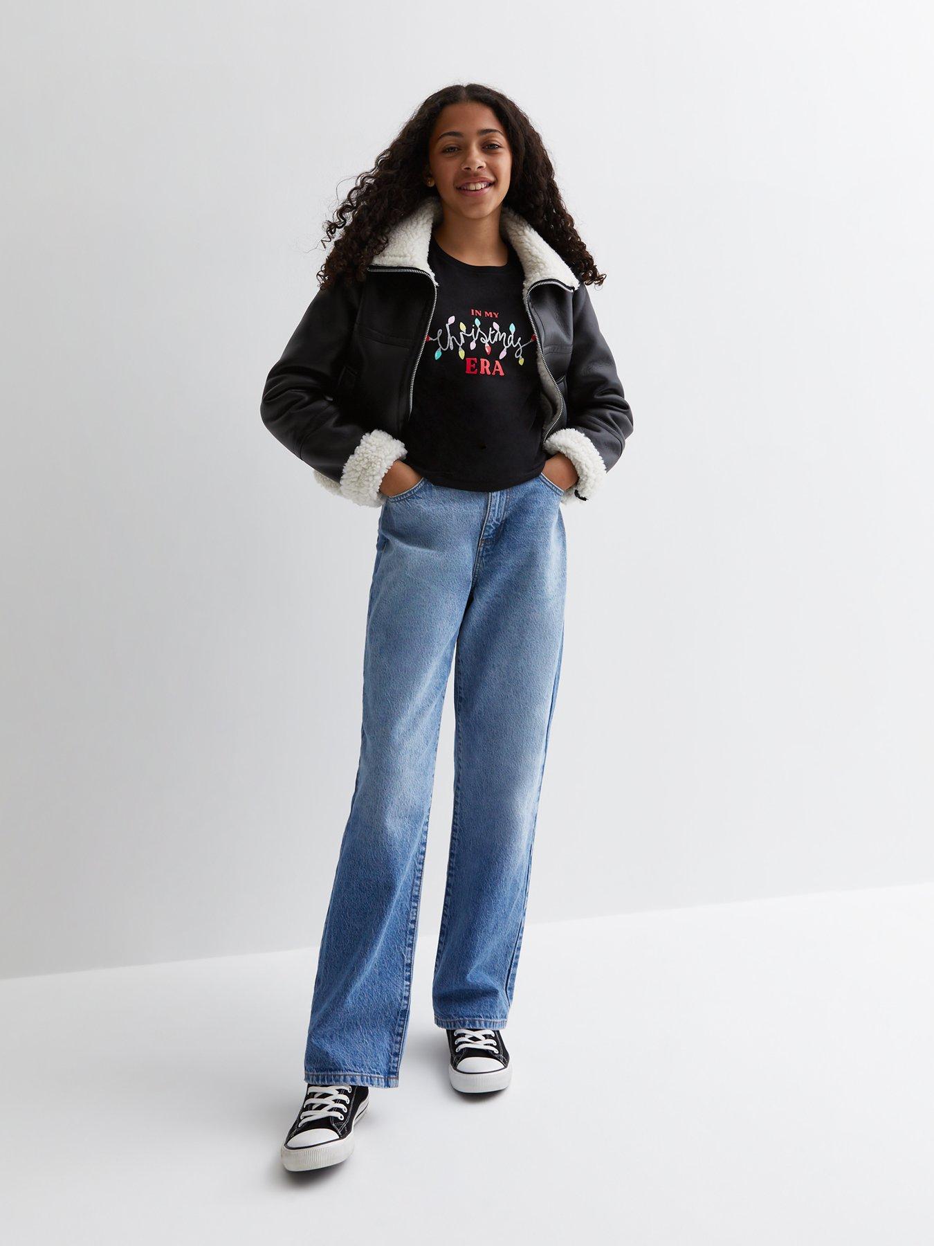 New Look 915 Girls Black Cotton In My Christmas Era Logo T-Shirt | very ...