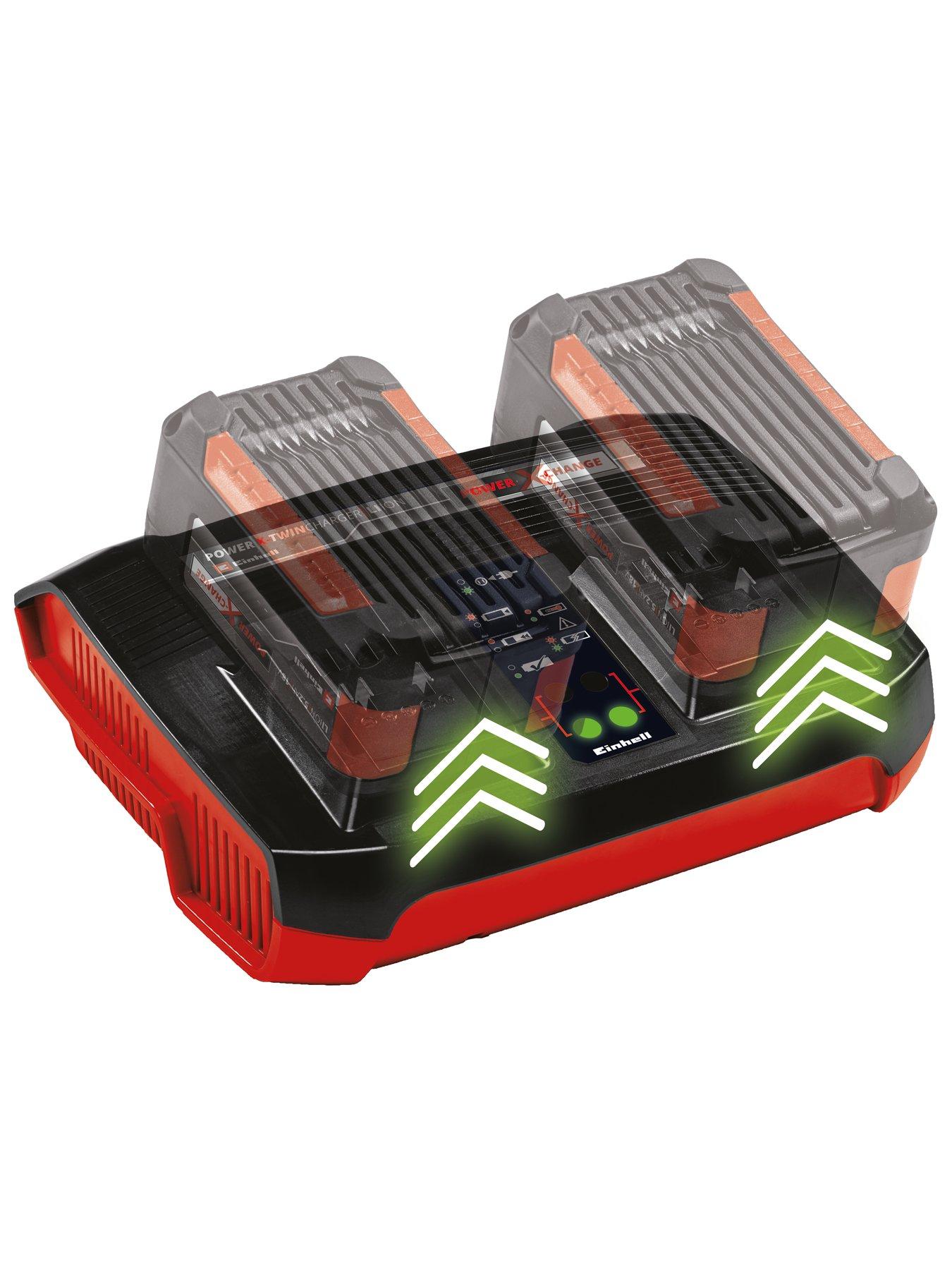 Einhell PXC 18V 4.0Ah Twin Starter Kit - 2 x Battery & Twin Charger ...