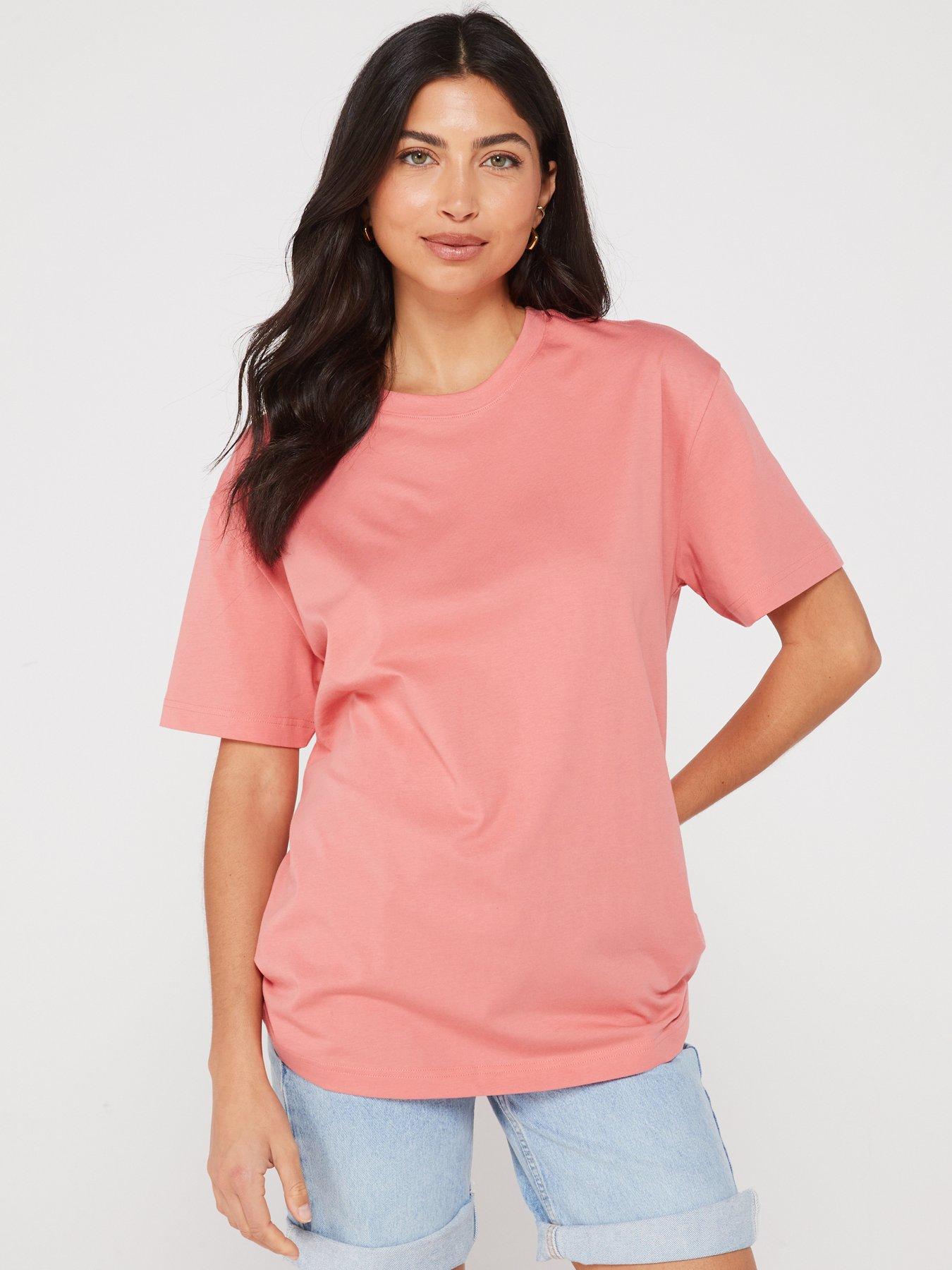 Everyday Essential Oversized T-Shirt - Pink | Very