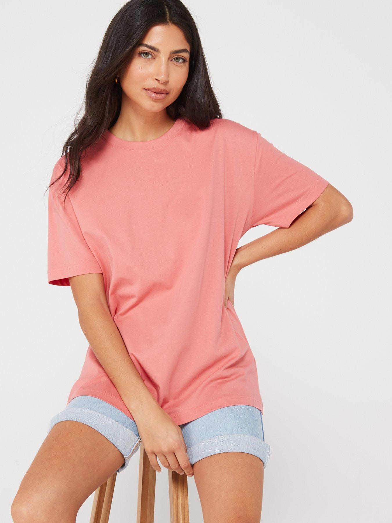 Everyday Essential Oversized T-Shirt - Pink | Very