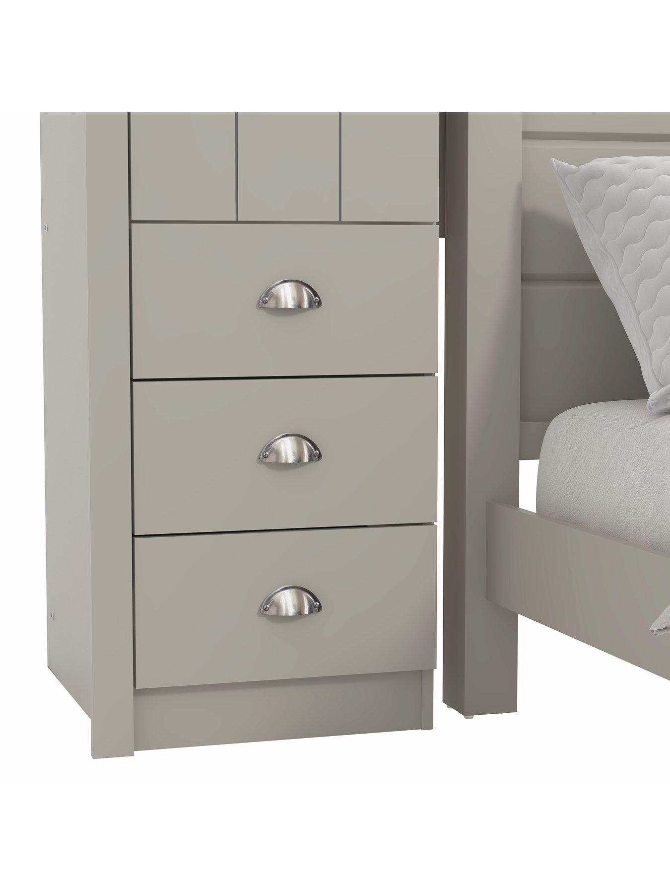 Very Home Atlanta Overbed Storage Unit - Light Grey/Oak Effect | Very
