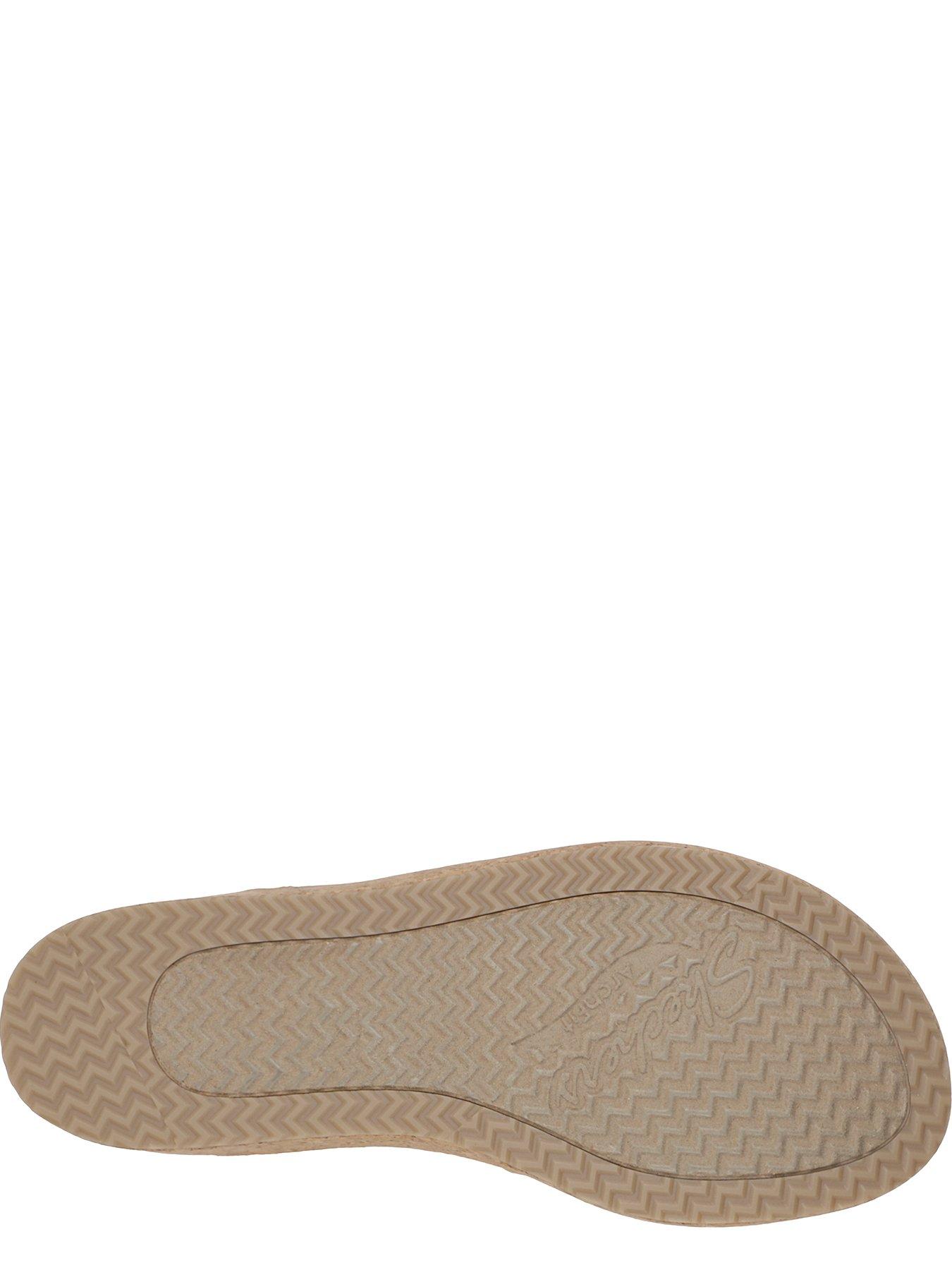 Skechers Arch Fit Beverlee Stretch Raffia Cross Band Sling Back Wedge ...