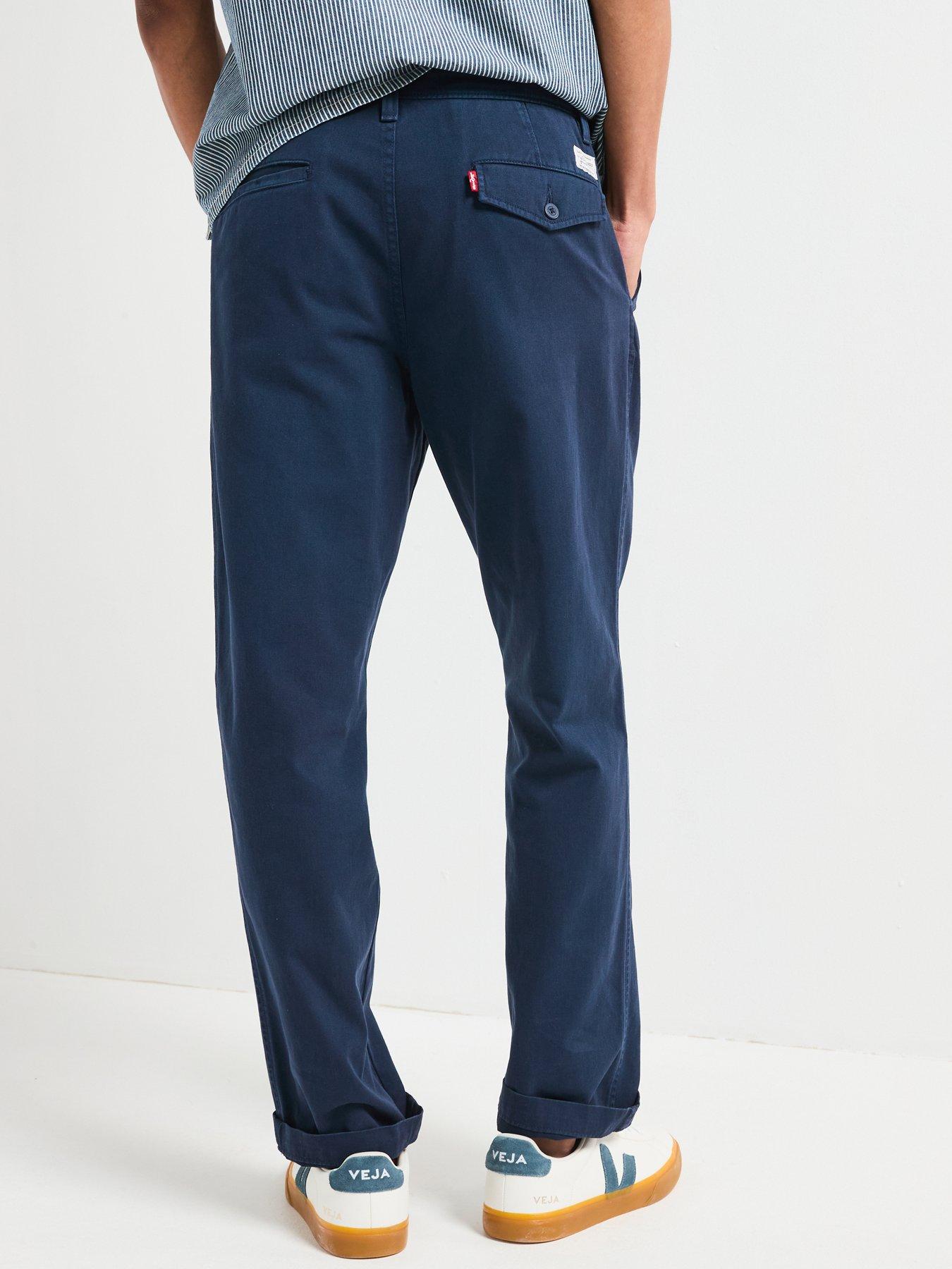 Levi's Xx Straight Fit Chino Trousers - Navy | very.co.uk