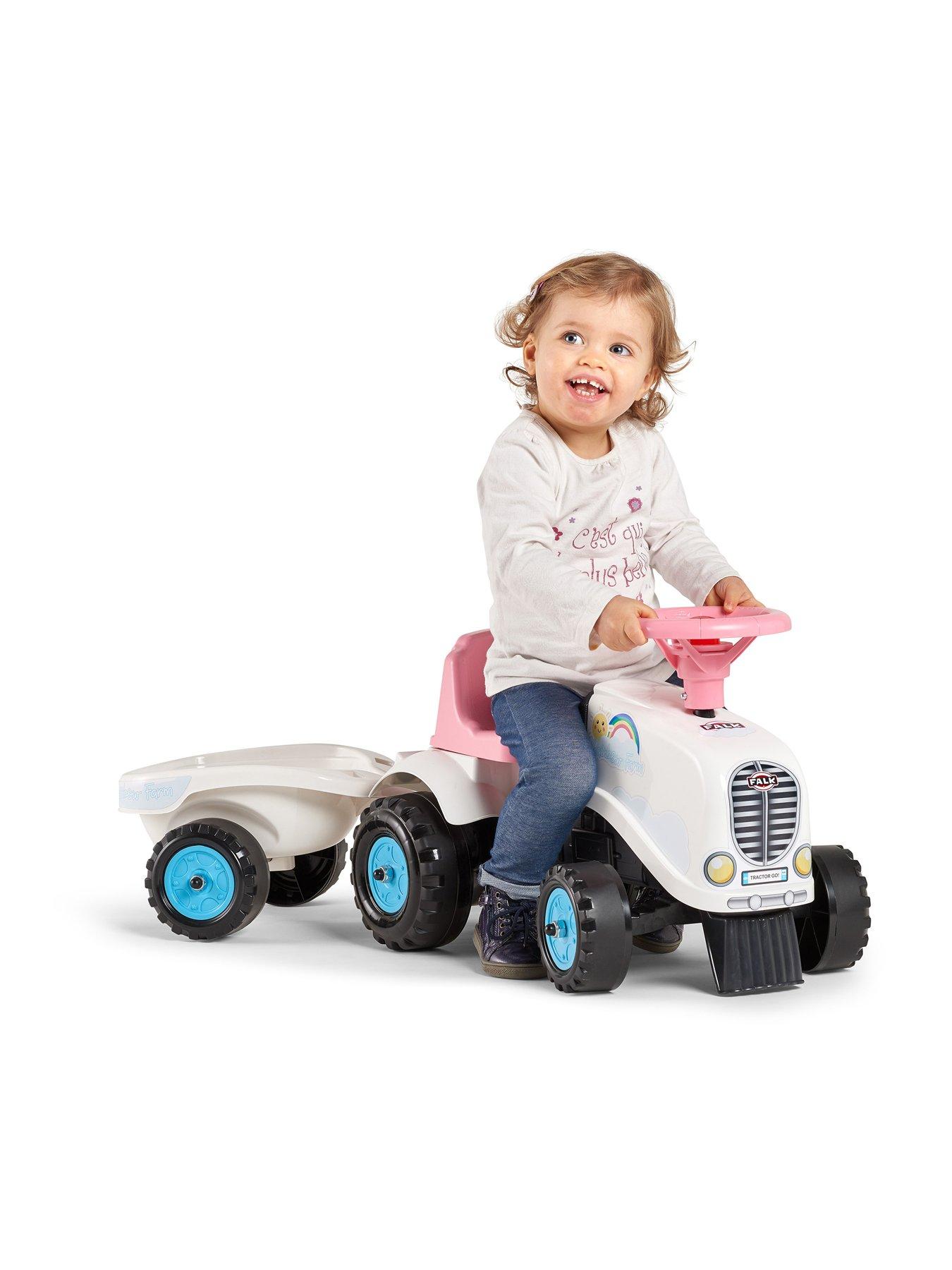 Rainbow Farm Ride-On Tractor with Trailer | Very