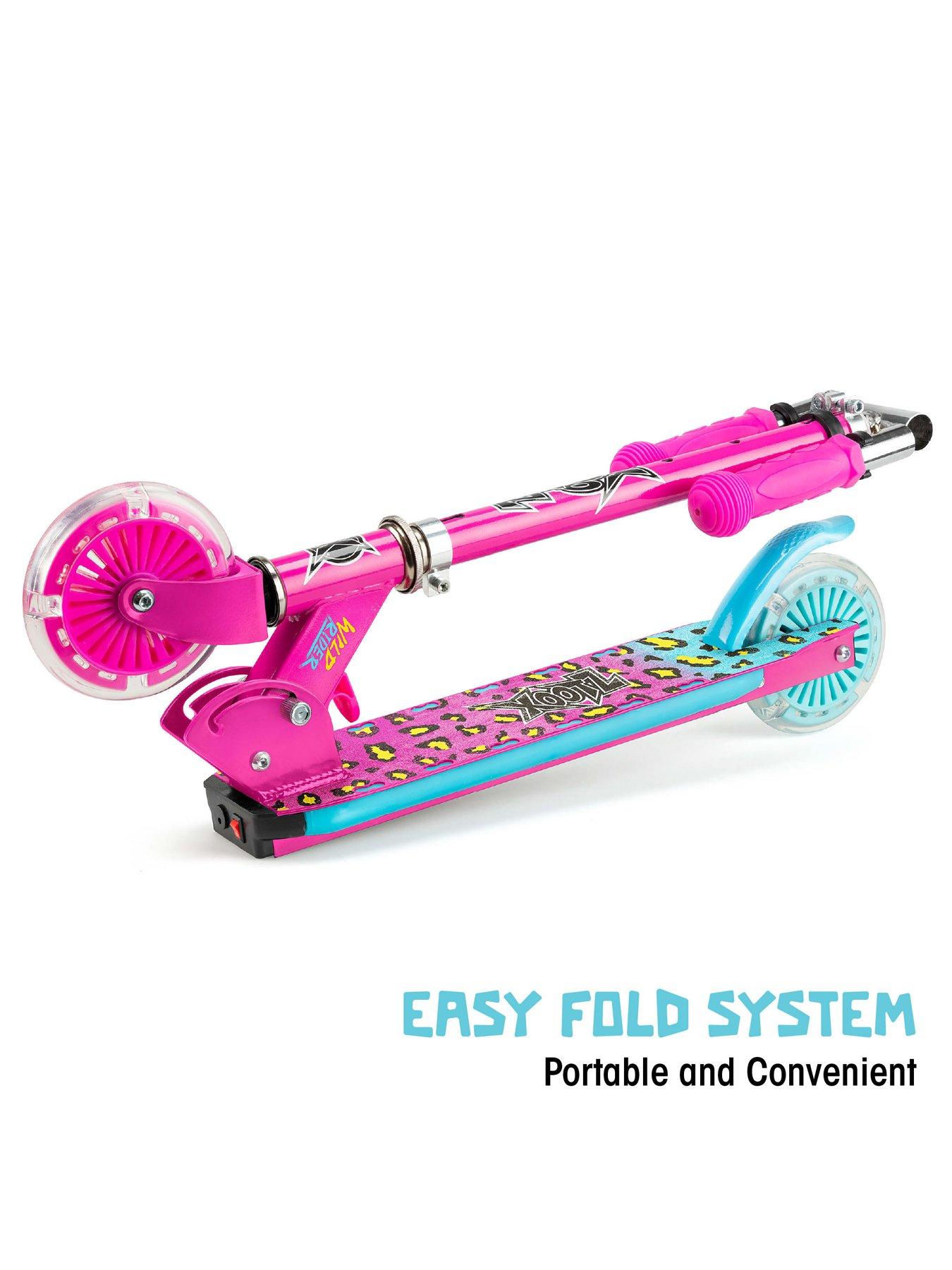 XOOTZ Wild Rider LED Scooter - Pink Leopard | Very