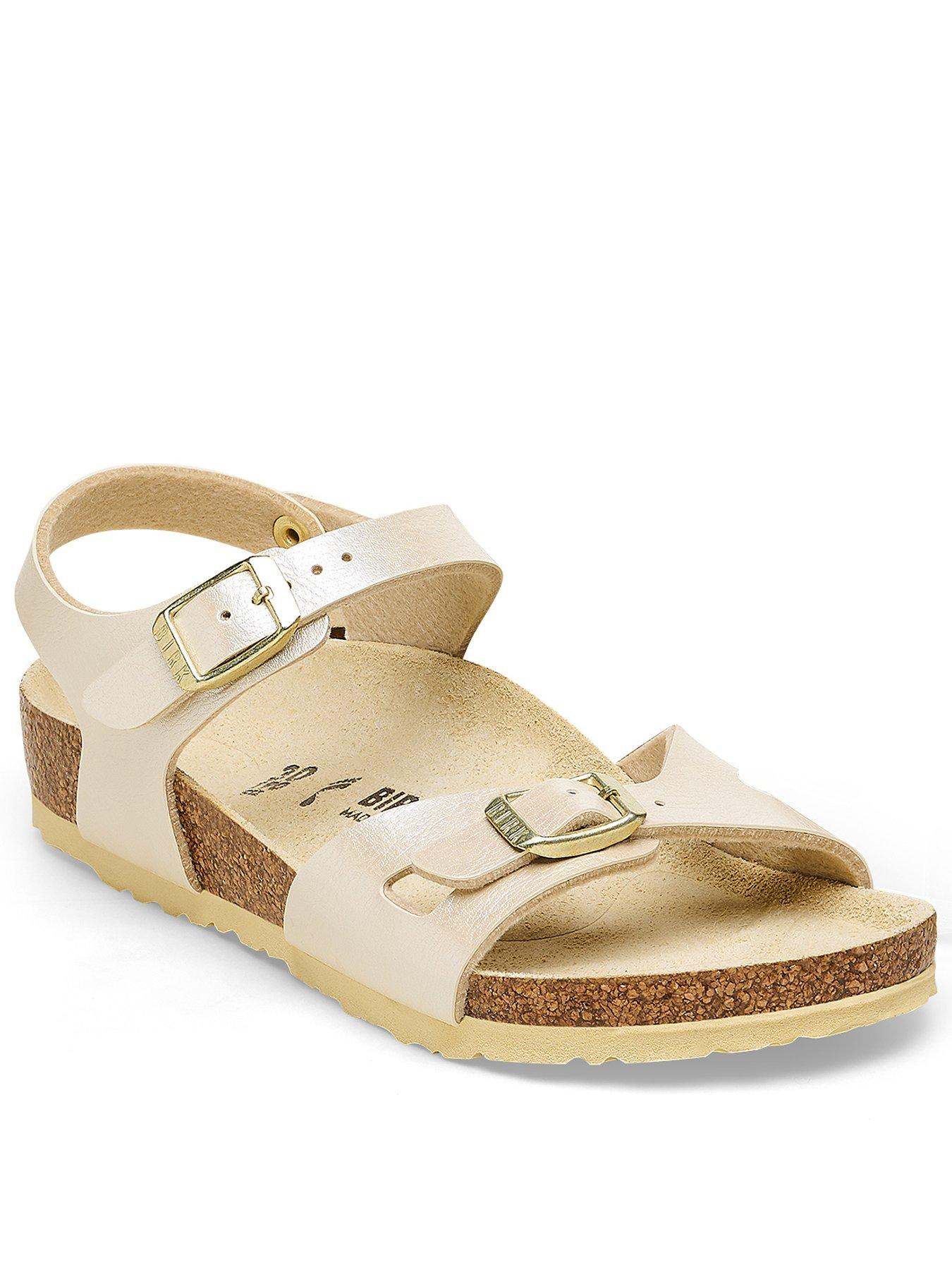 Birkenstock Kids Rio Graceful Pearl White Sandal | Very