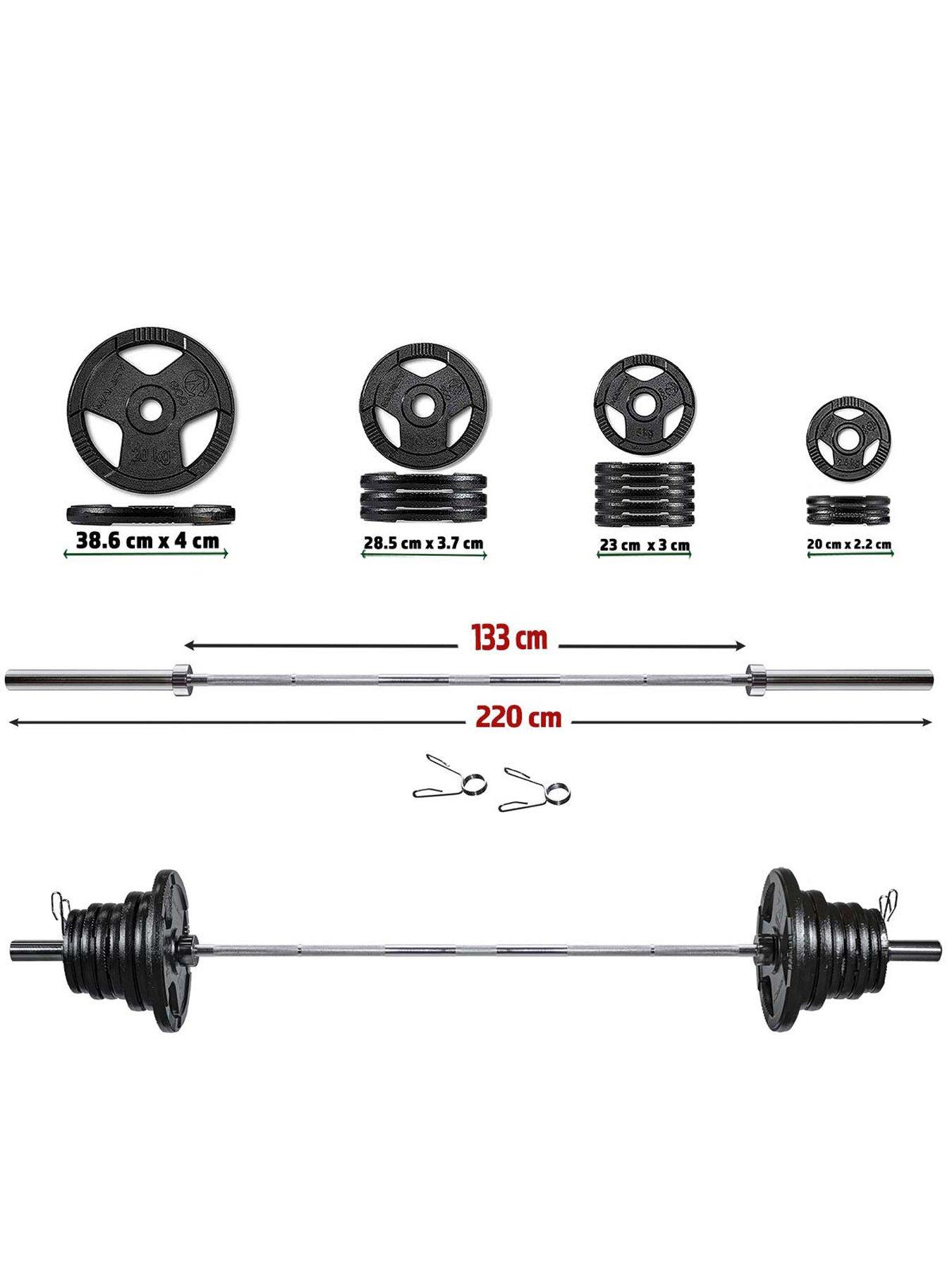 Marcy 140kg Weight Set with 7ft Barbell | Very