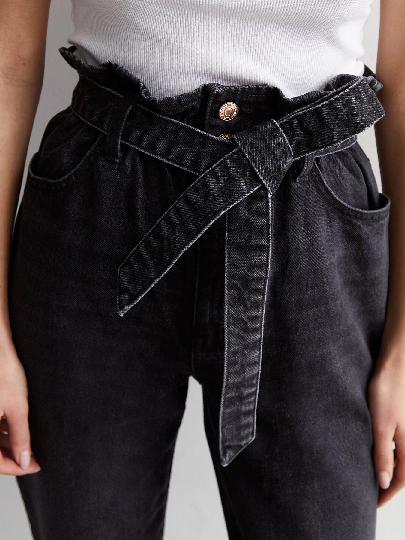 New Look Black Dayna Paperbag Jeans Very