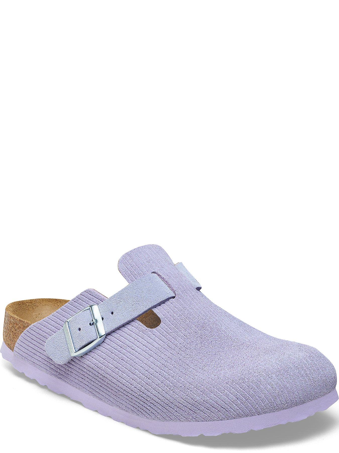 Birkenstock Boston Suede Corduroy Wider Fit Clogs - Purple Fog | Very.co.uk