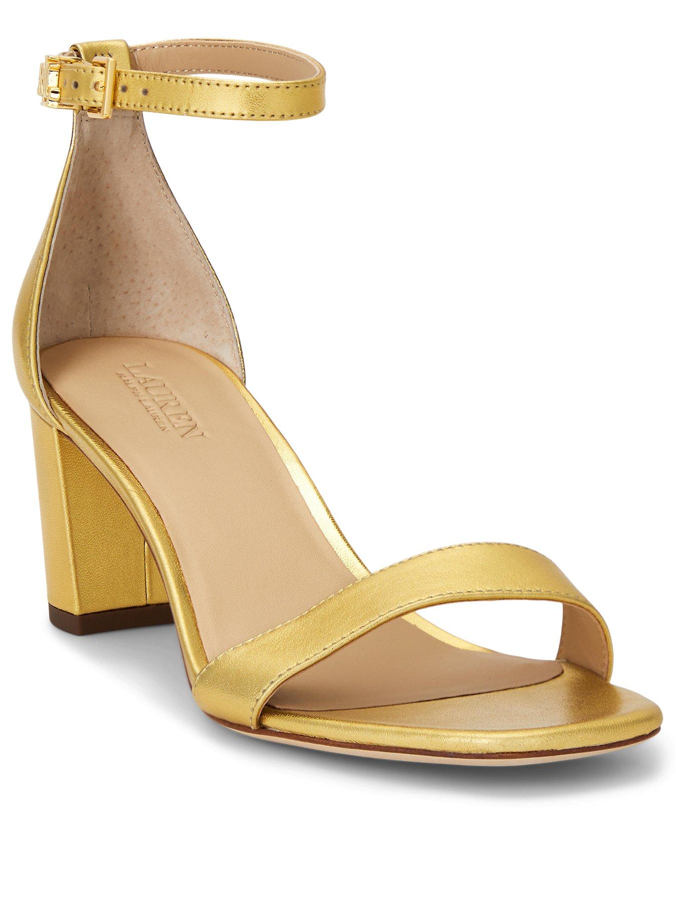 Lauren by Ralph Lauren Logan Sandals - Gold | Very.co.uk