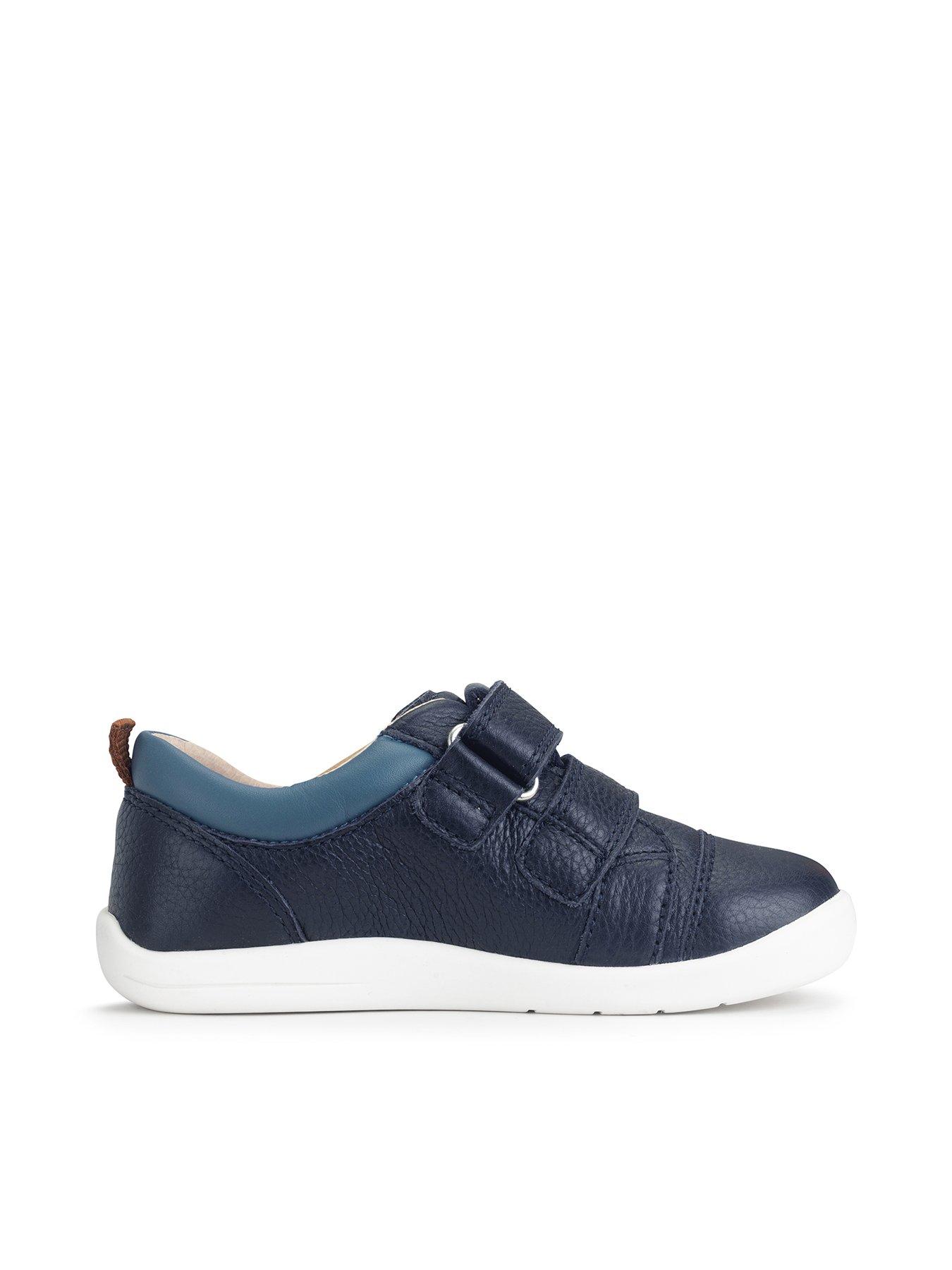 Start-rite Playhouse Navy Blue Rip Tape Leather First Steps Shoes | Very