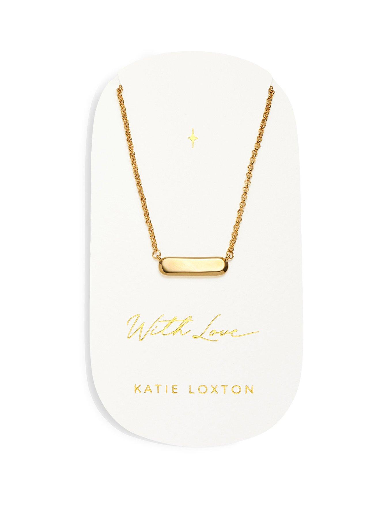 Katie Loxton Signet Waterproof Gold Necklace | Very