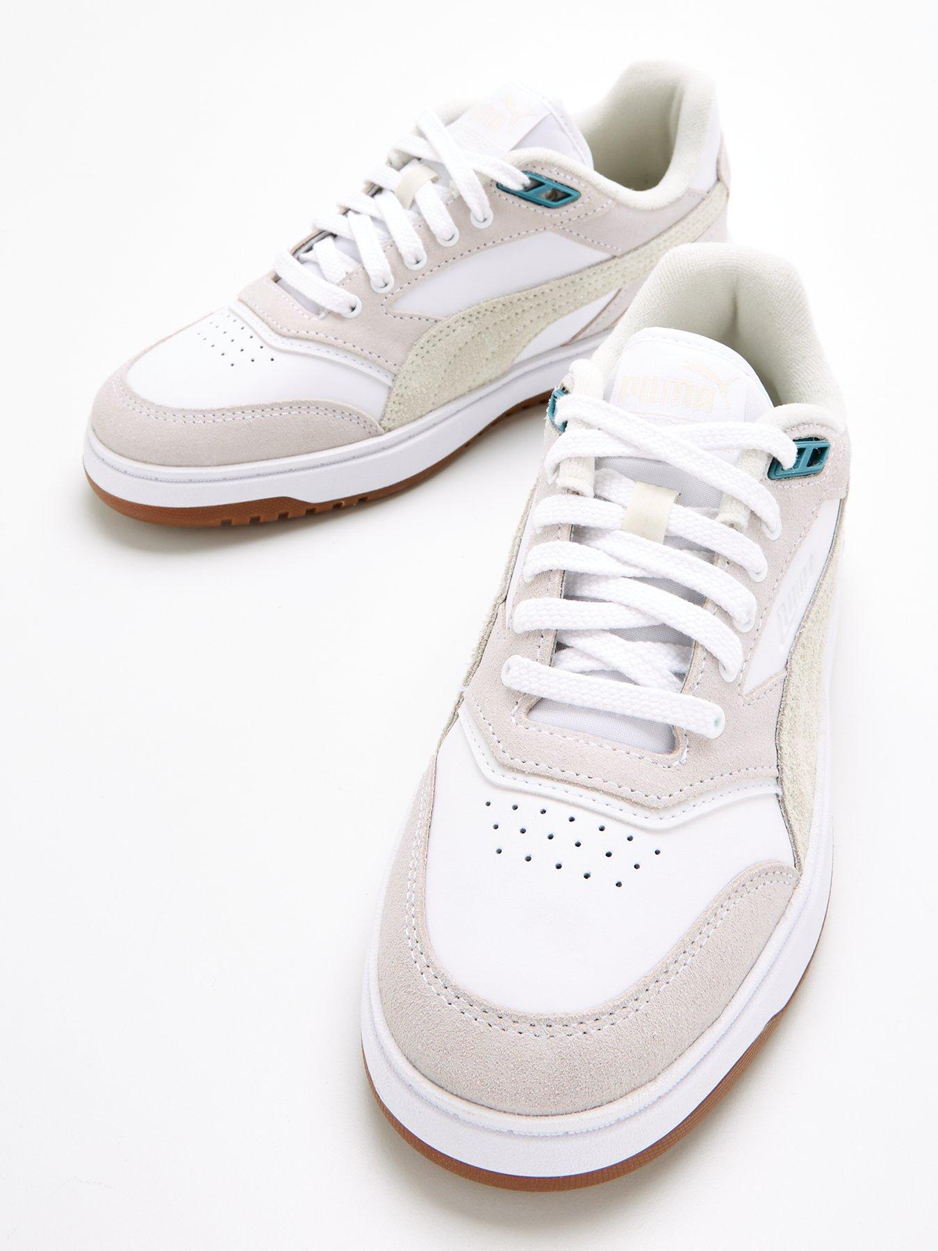 Puma Womens Doublecourt Prm Trainers - White/grey/gum | Very