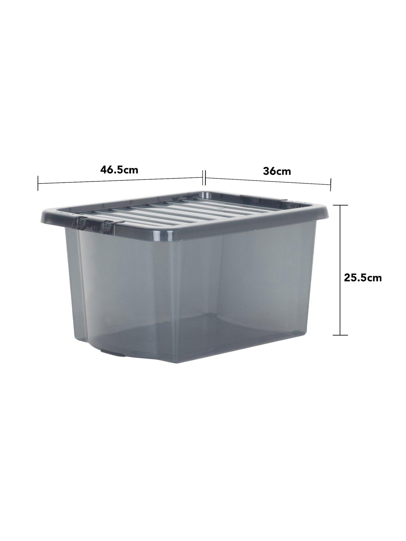 Wham Set of 3 Black Plastic Storage Boxes – 28 litres each | Very.co.uk